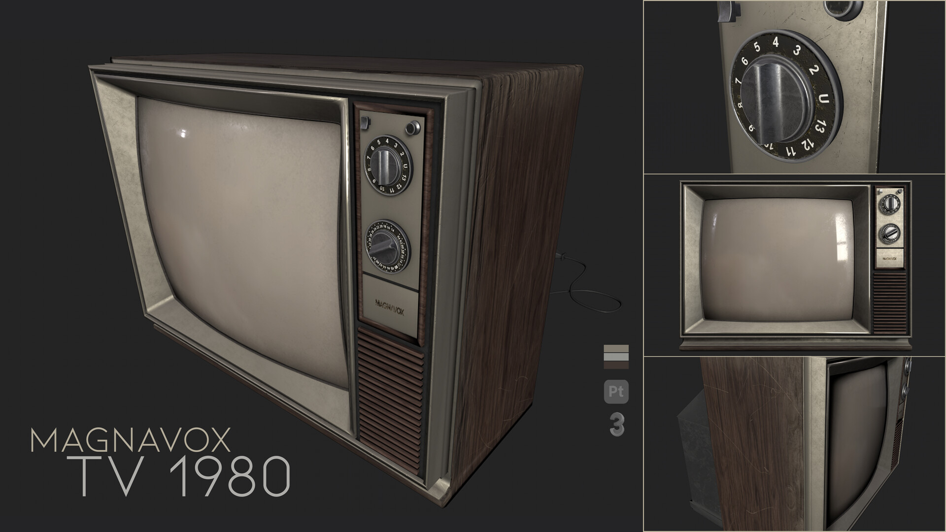 ArtStation - 80's Tv Magnavox