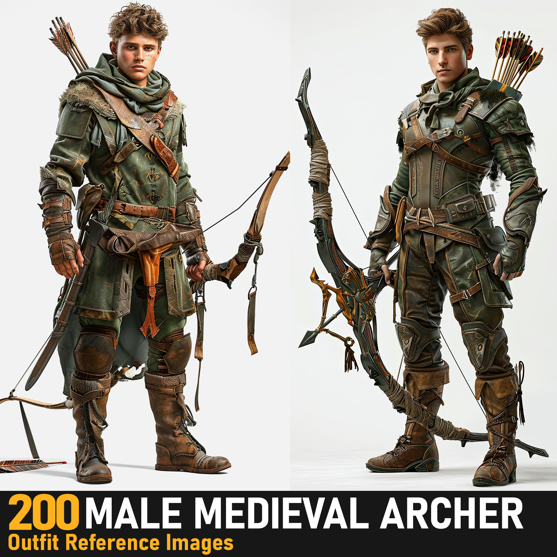 ArtStation - Male Medieval Archer | 4K Reference Images