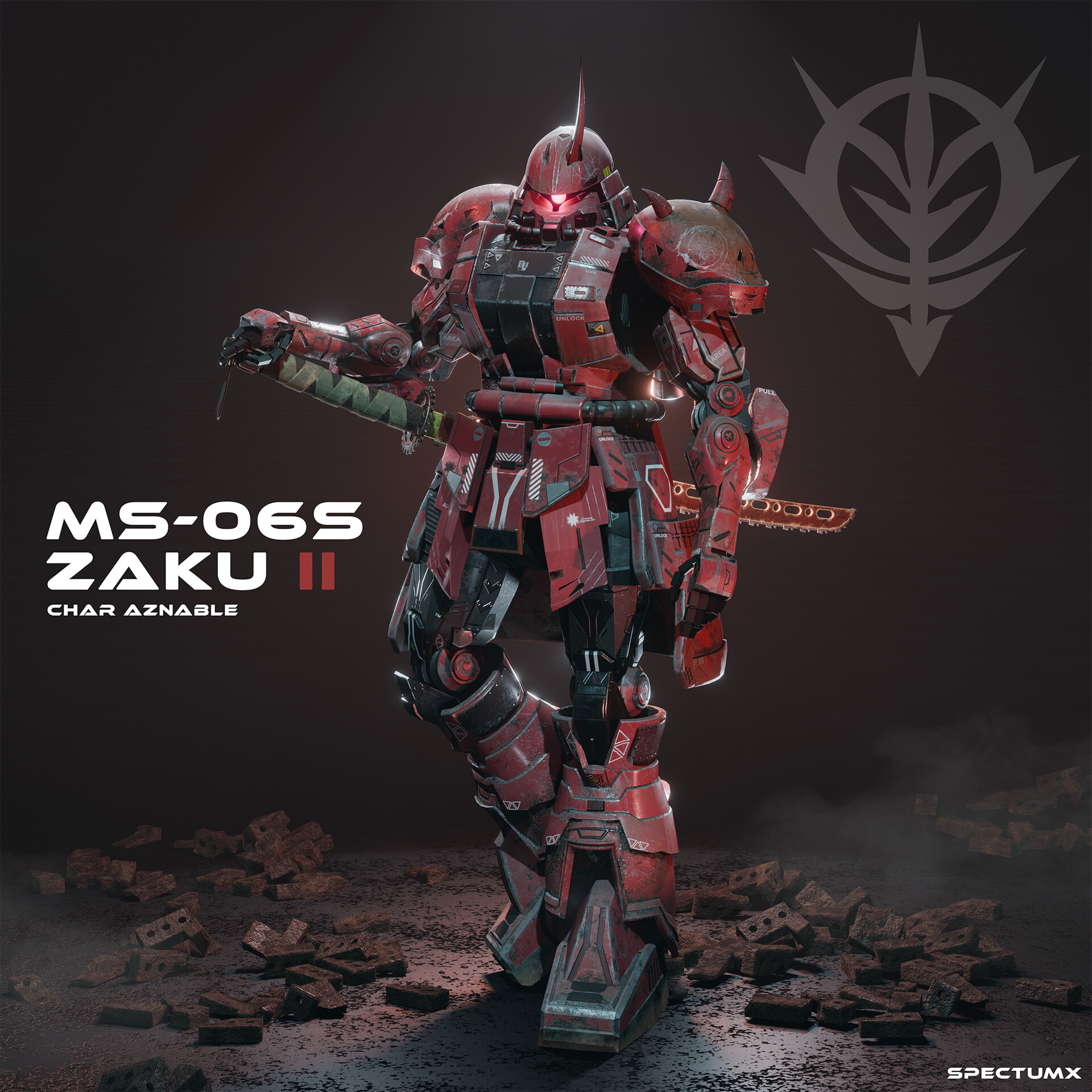 ArtStation - MS-06 Zaku ii Remodel