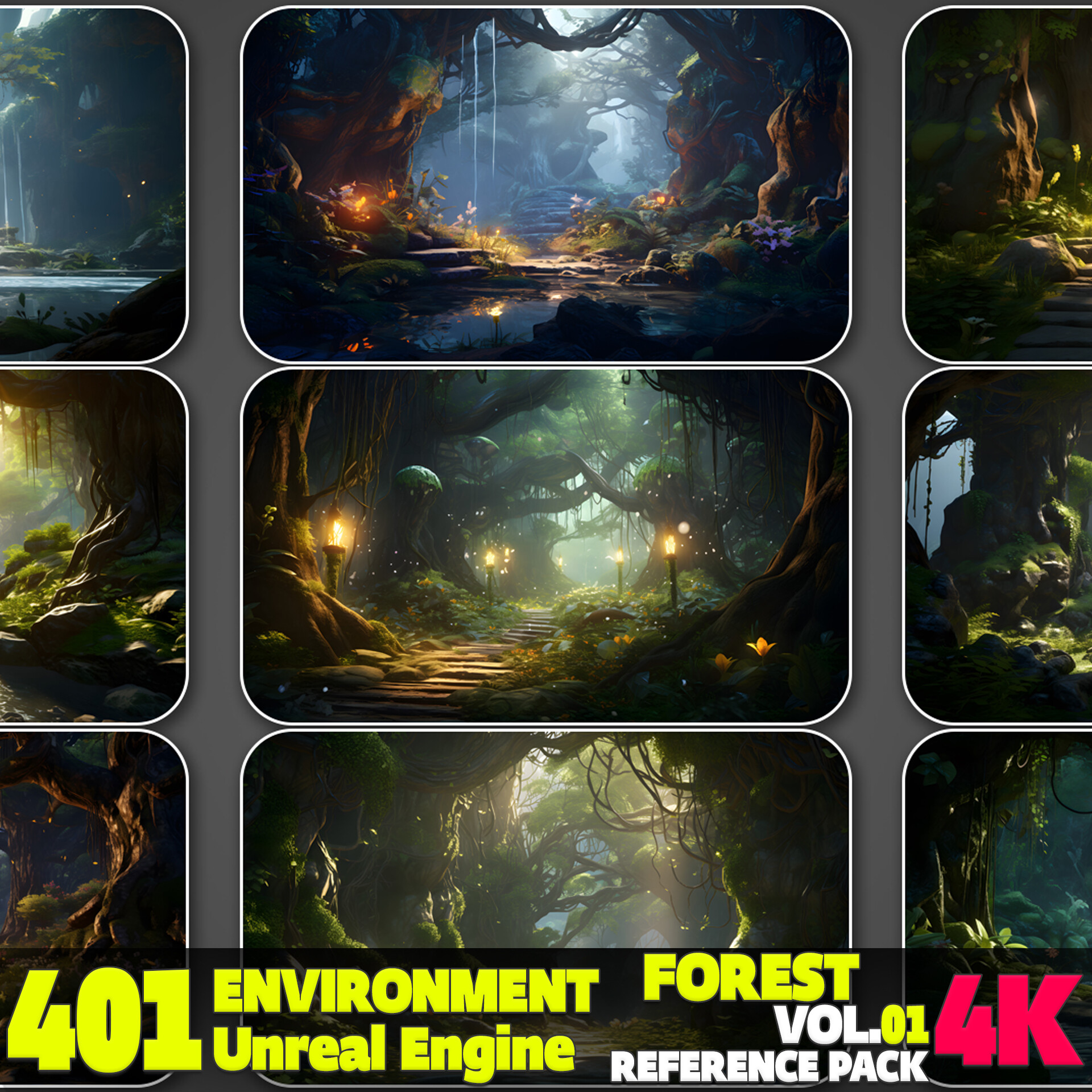 ArtStation - 401 4K Forest Environment Reference Pack Vol.01