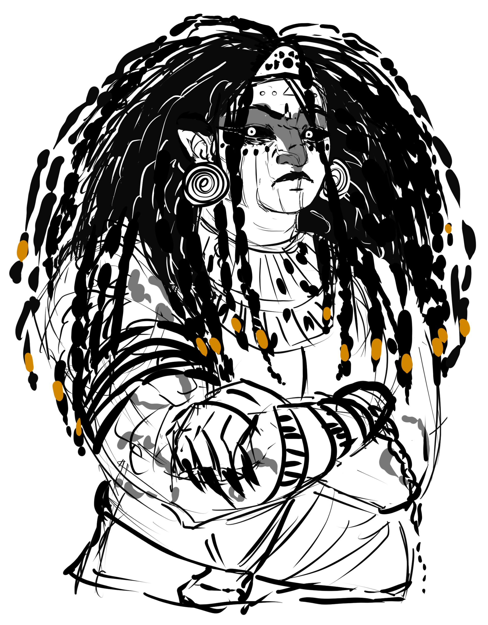 how to draw rain god