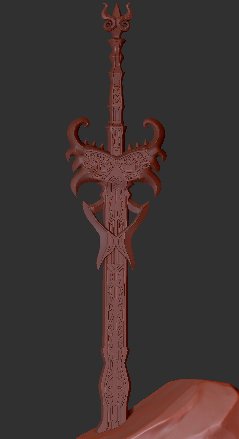 Lucia Colarusso - Zariel's Sword In Stone (For 3D print for Dungeon ...