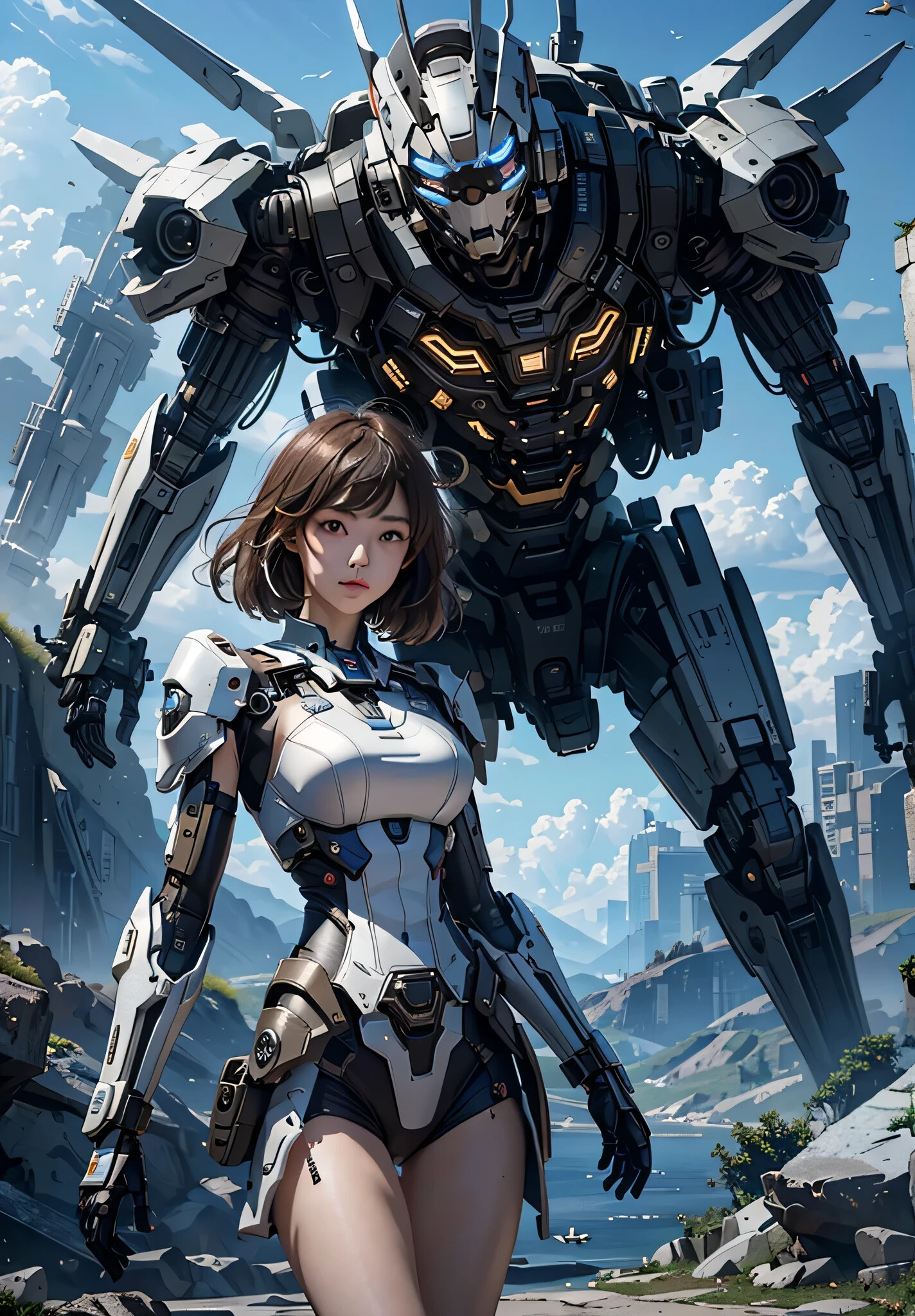 ArtStation - Robot Combat with a cool design shape form