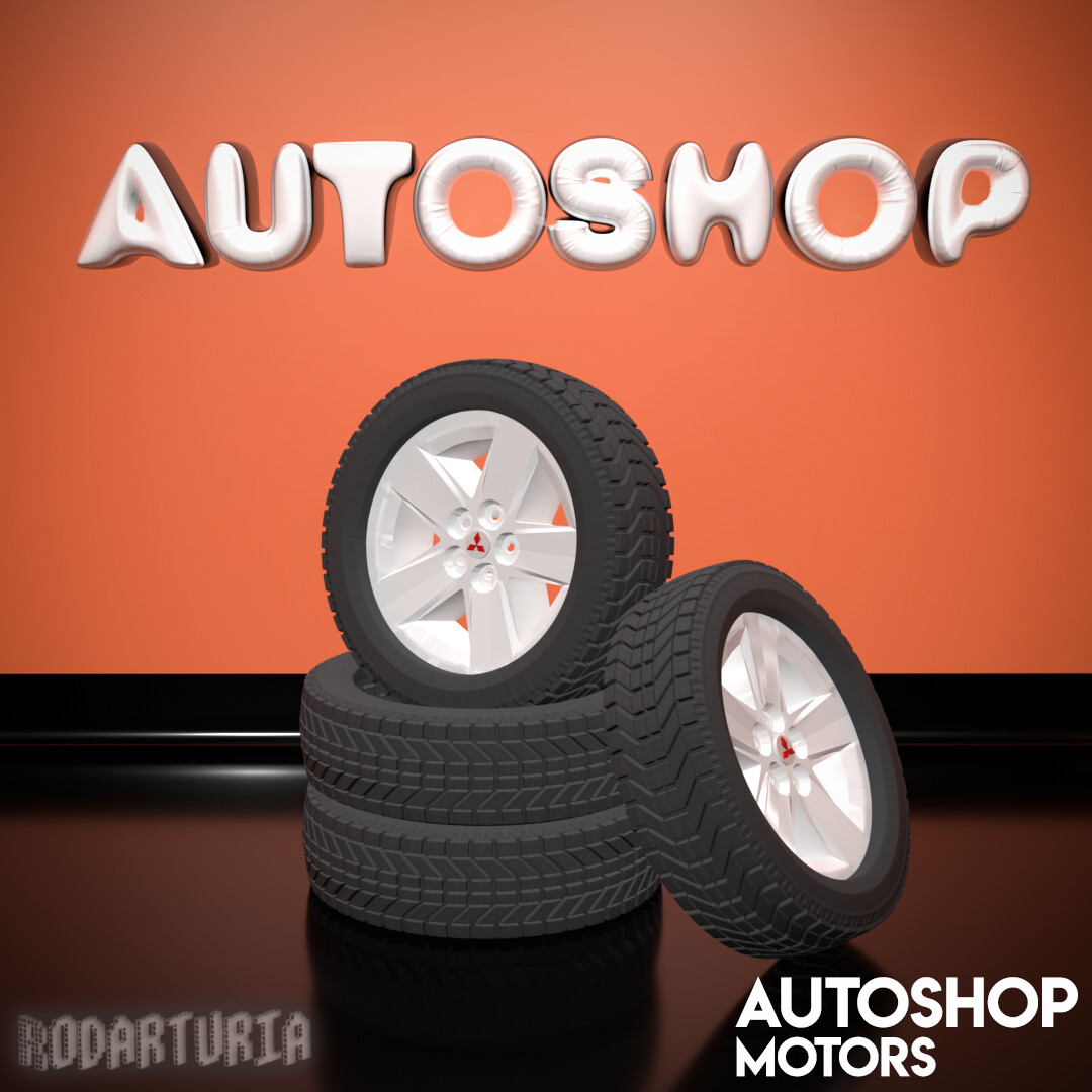 ArtStation - Tire - Autoshop, Mitsubishi