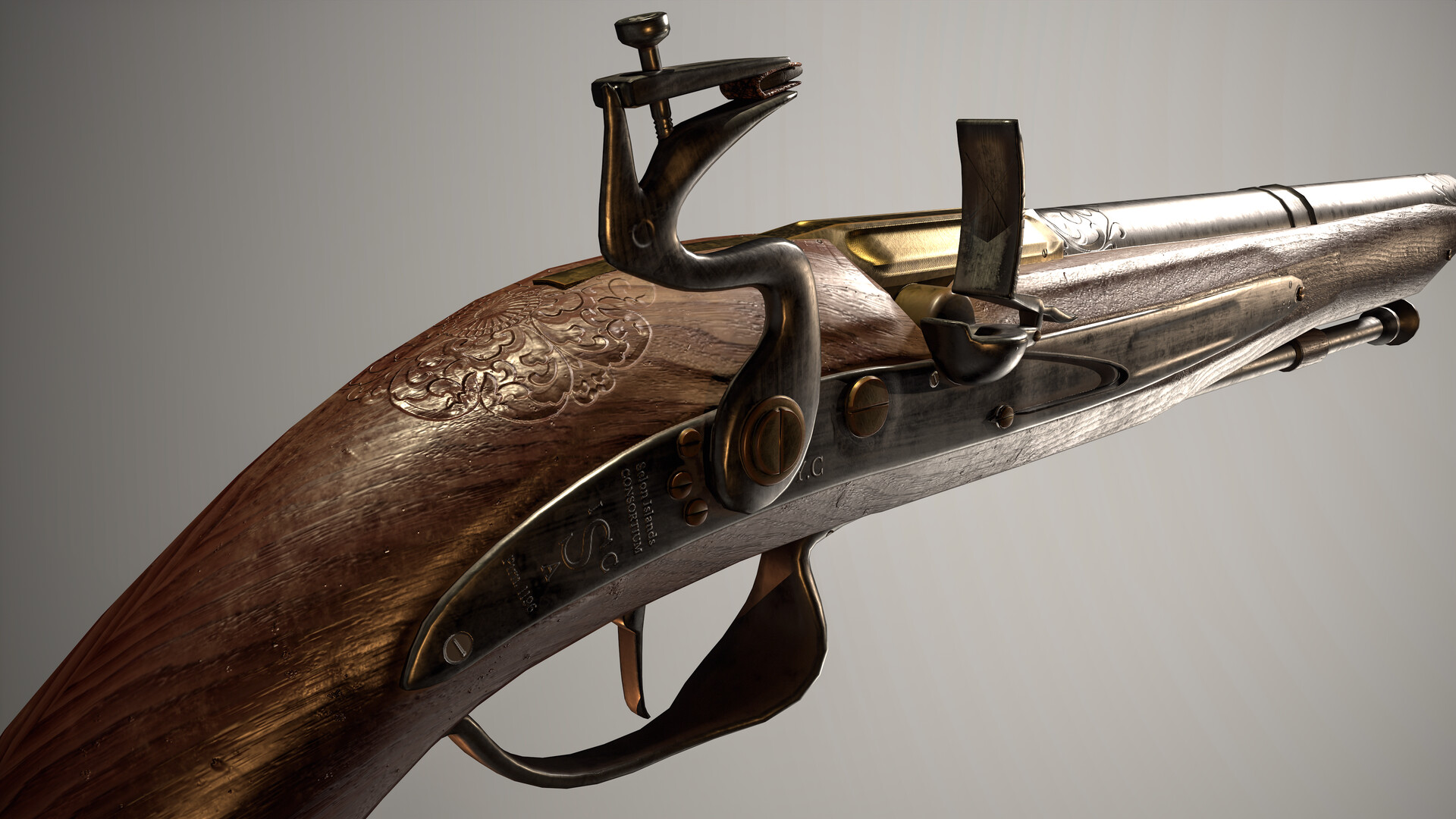 ArtStation - "Selon Ptrn. 1196" , Flintlock Pistol Weapon Asset for an ...