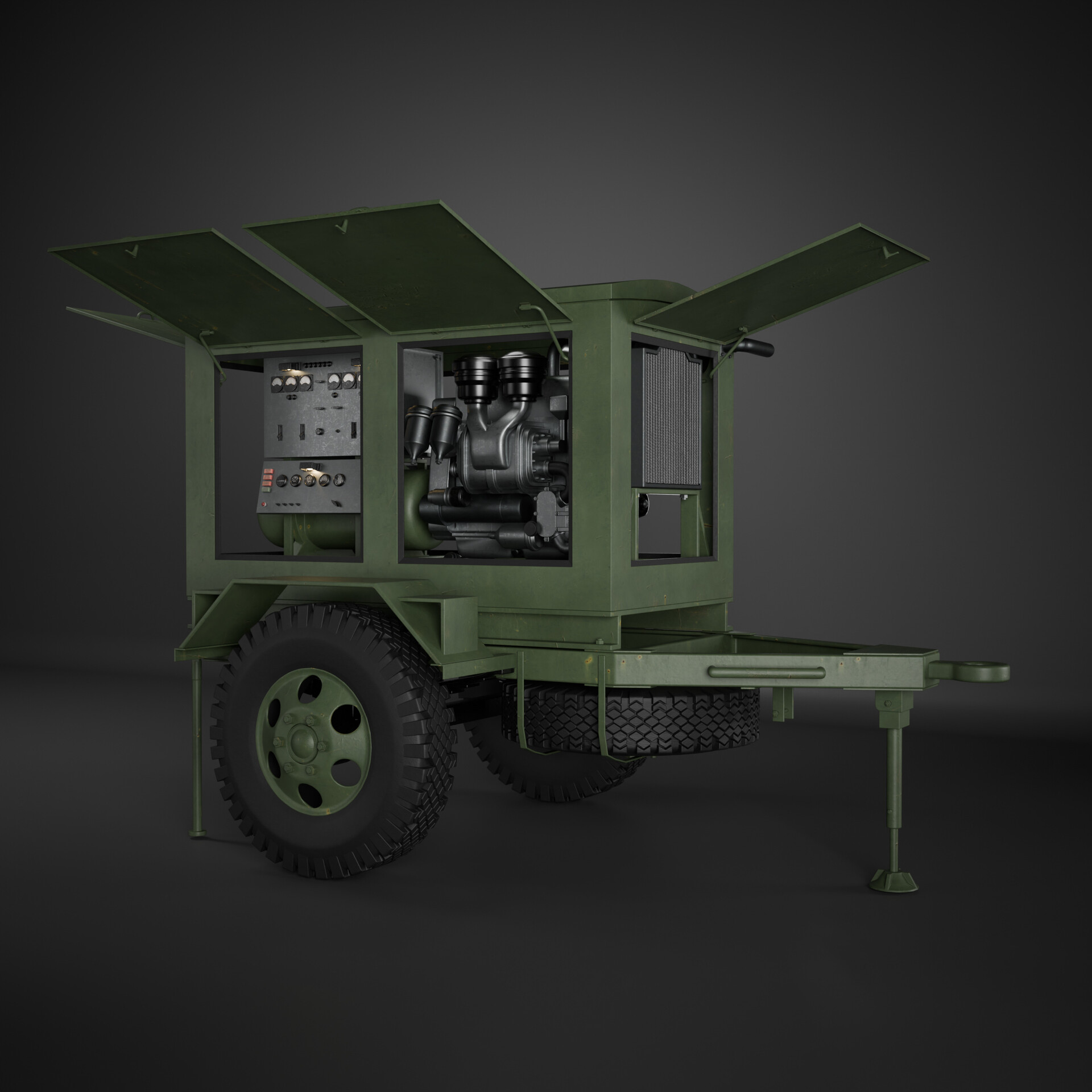 ArtStation - Soviet diesel generator USSR