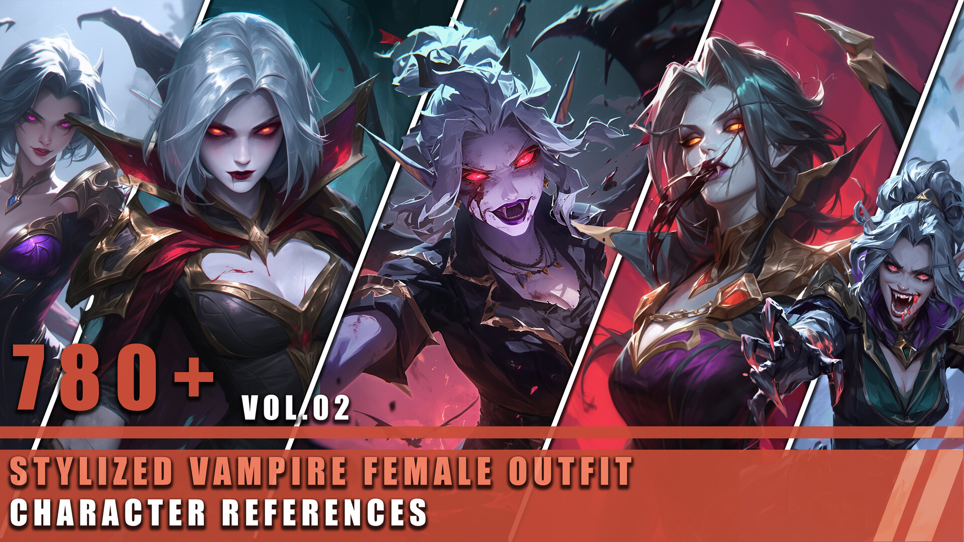 WaterLaw's Studio - 780+ Stylized Vampire Female Outfit - Character ...
