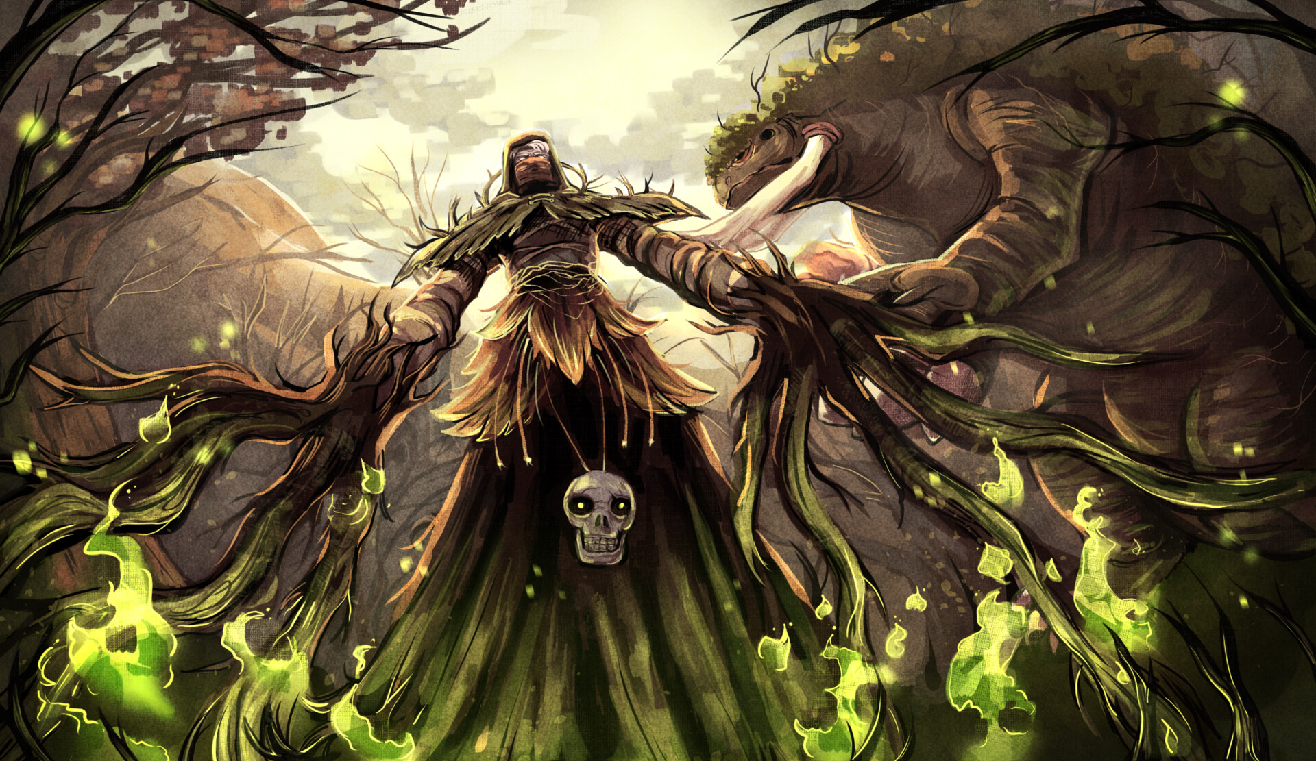 ArtStation - Necromancer & Armoured Excavator Creature