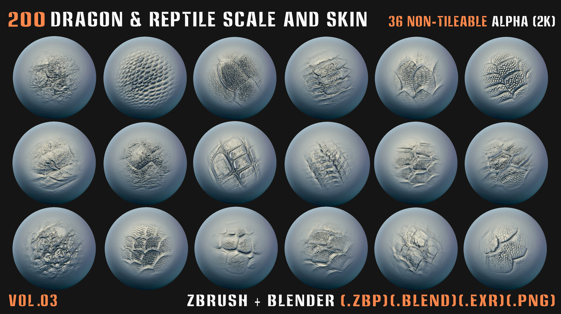 Mona Ghafourian - 200 Dragon & Reptile Scale and Skin (VDM + Alpha ...