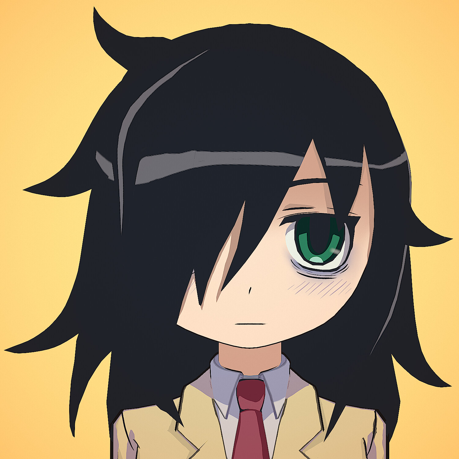 ArtStation - Tomoko Kuroki 3d model (from anime WataMote)