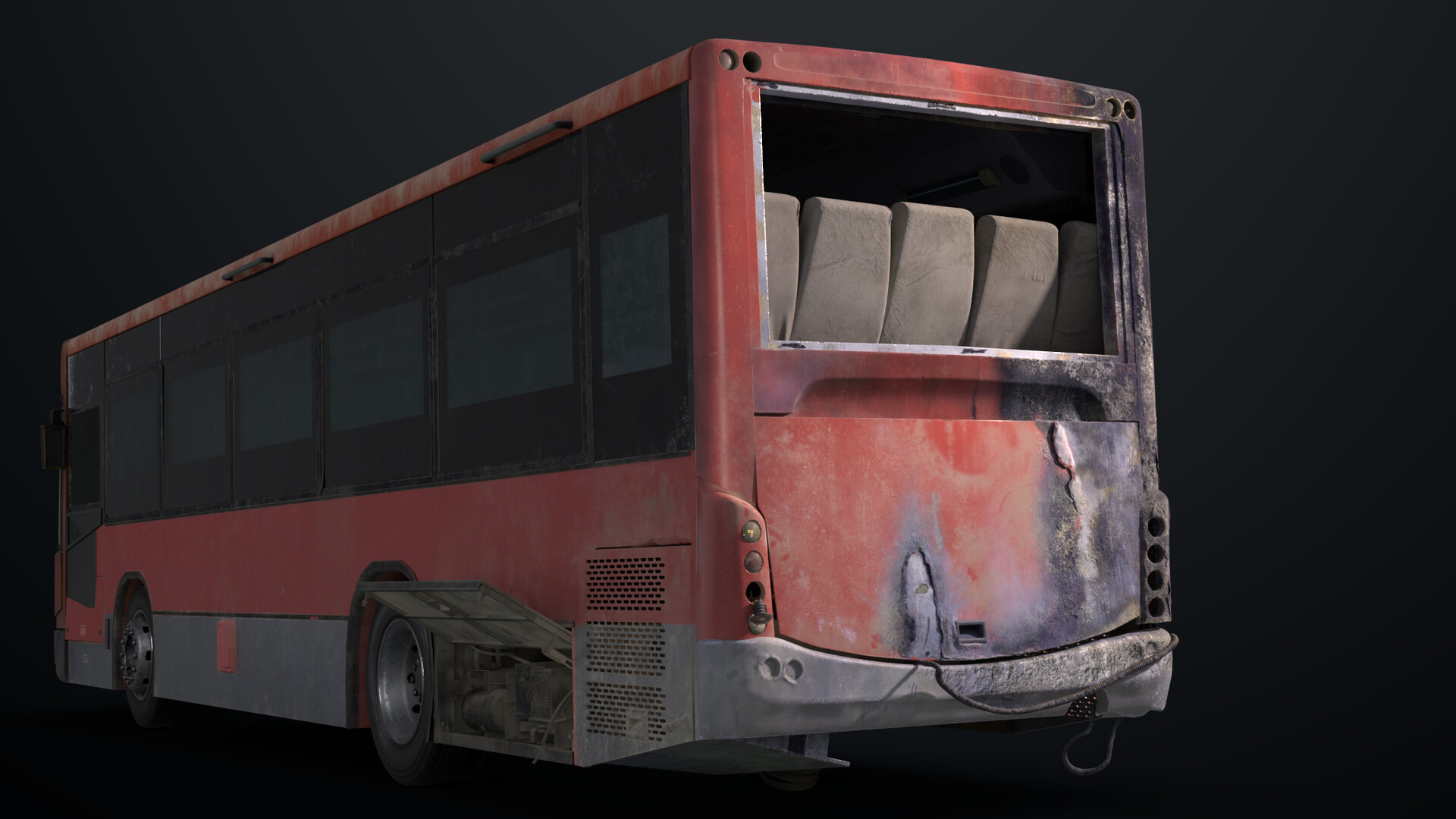 ArtStation - Burnt Mercedes Bus