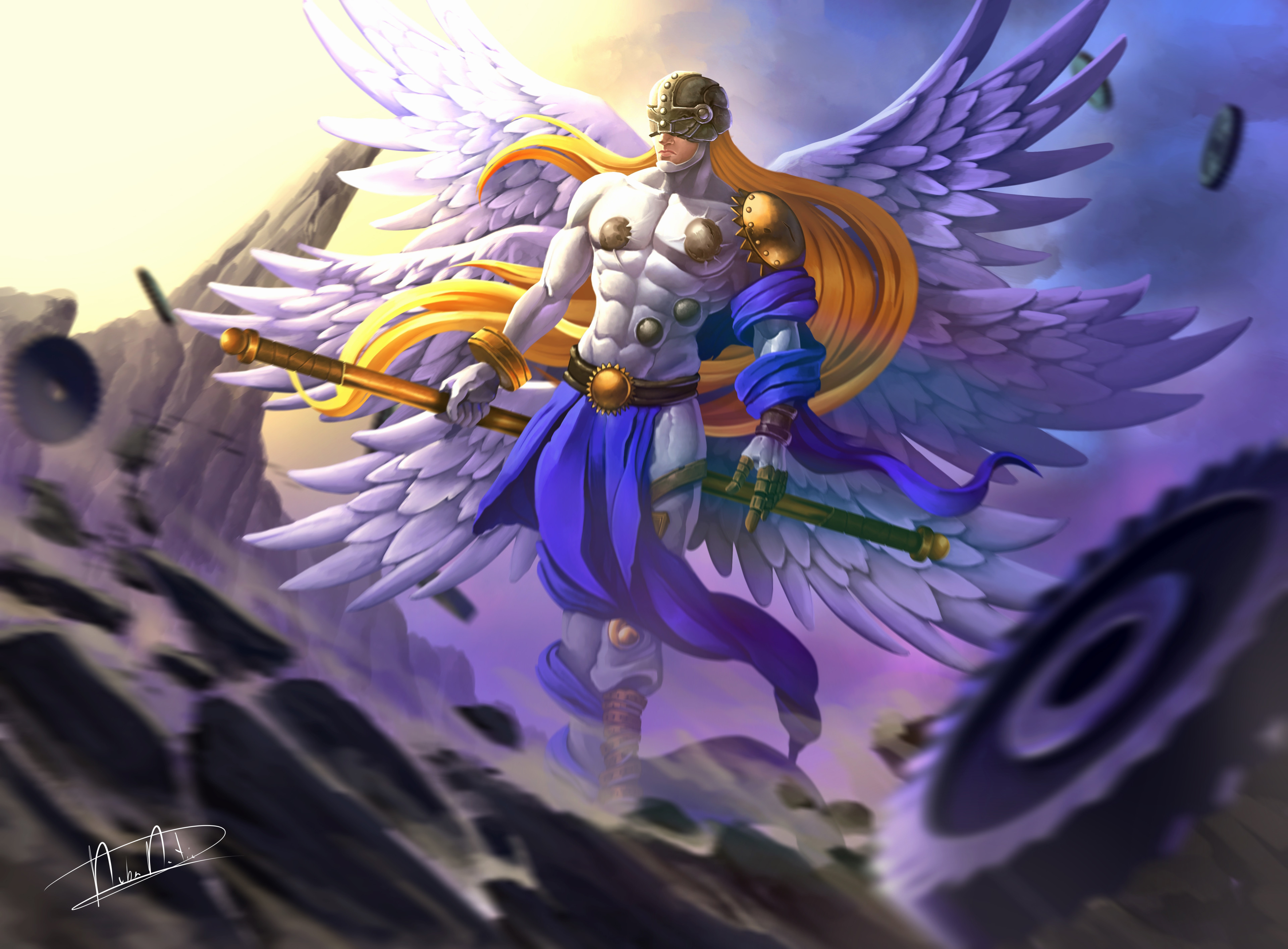 angemon wallpaper 4k