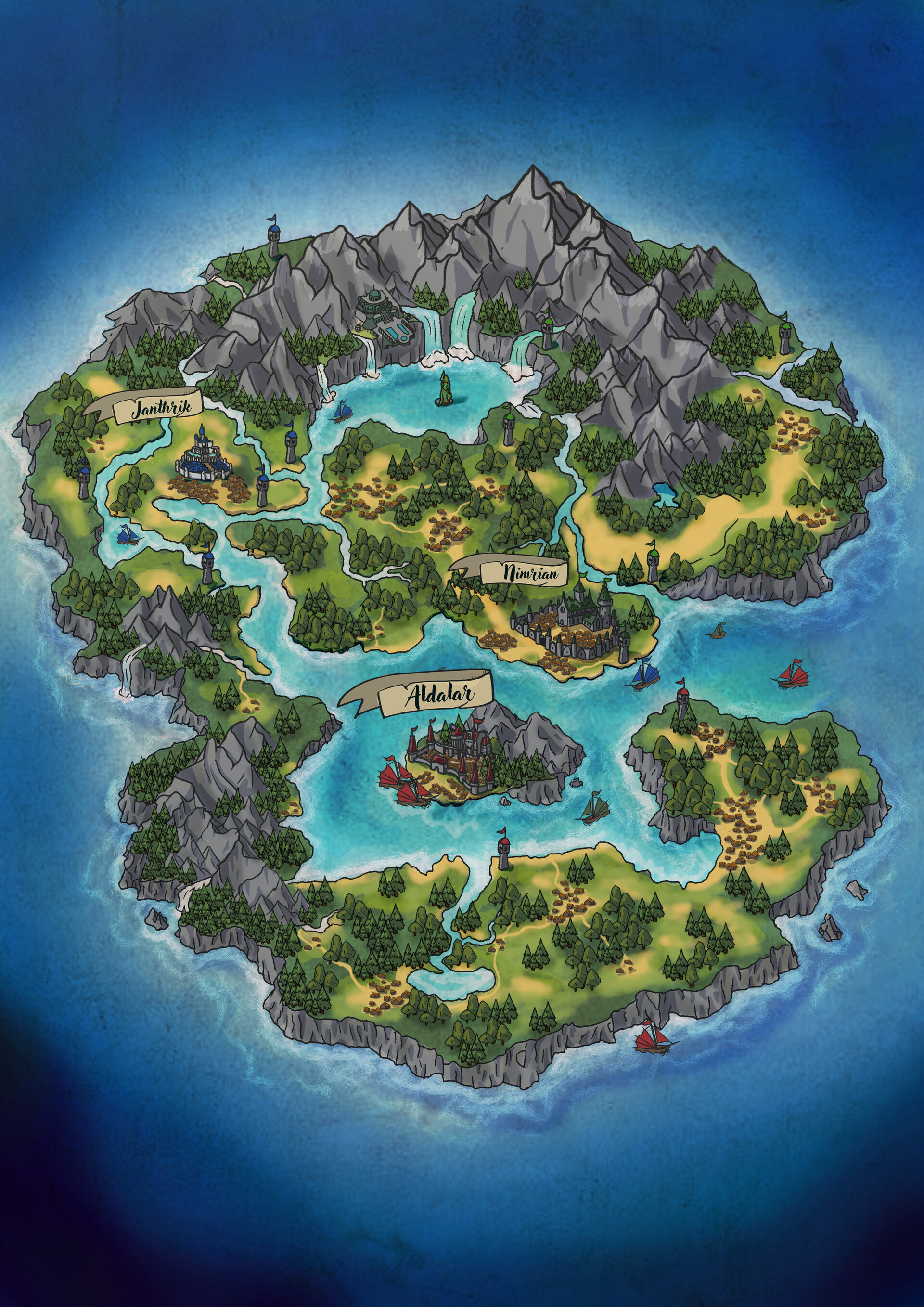 ArtStation - Valinor Fantasy Map