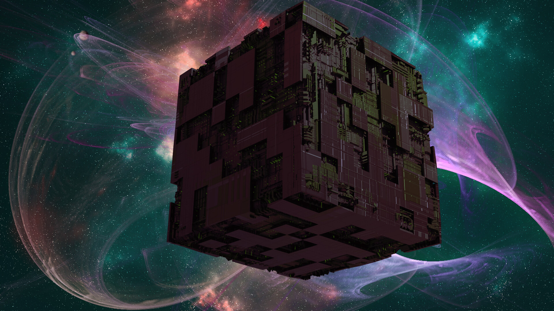 borg cube wallpaper