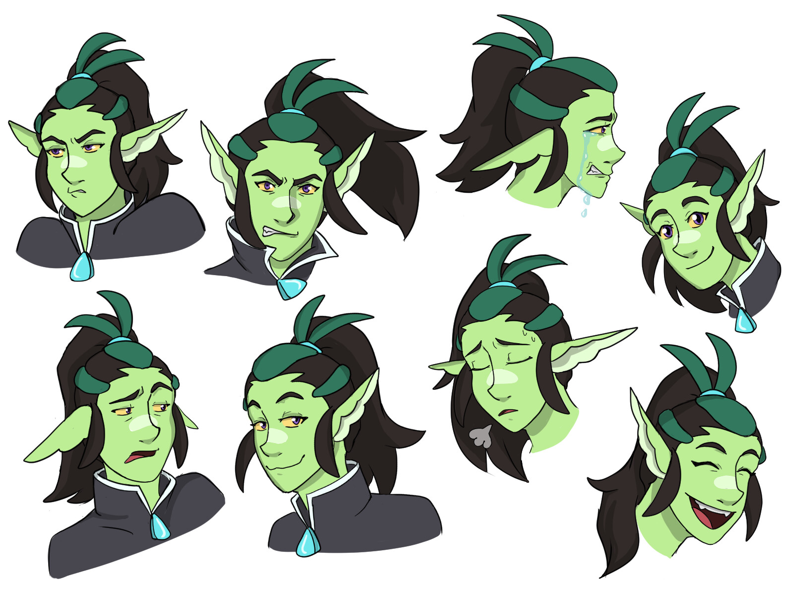 ArtStation - Lea expression sheet