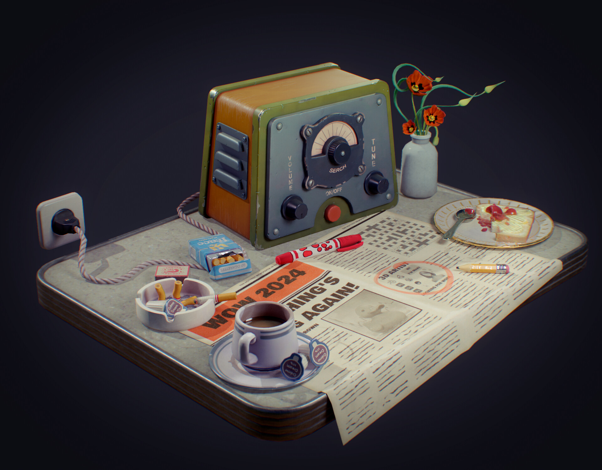ArtStation - Stylized Radio