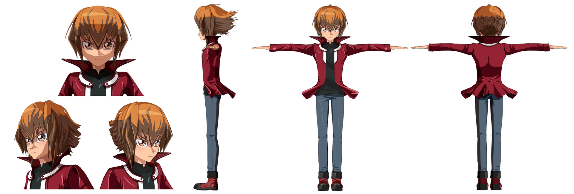 ArtStation - 3D anime style character modeling Yu-Gi-Oh GX Yuki Judai