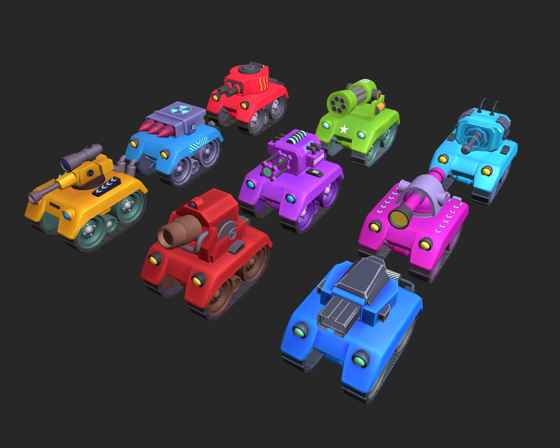 ArtStation - Lowpoly Tanks
