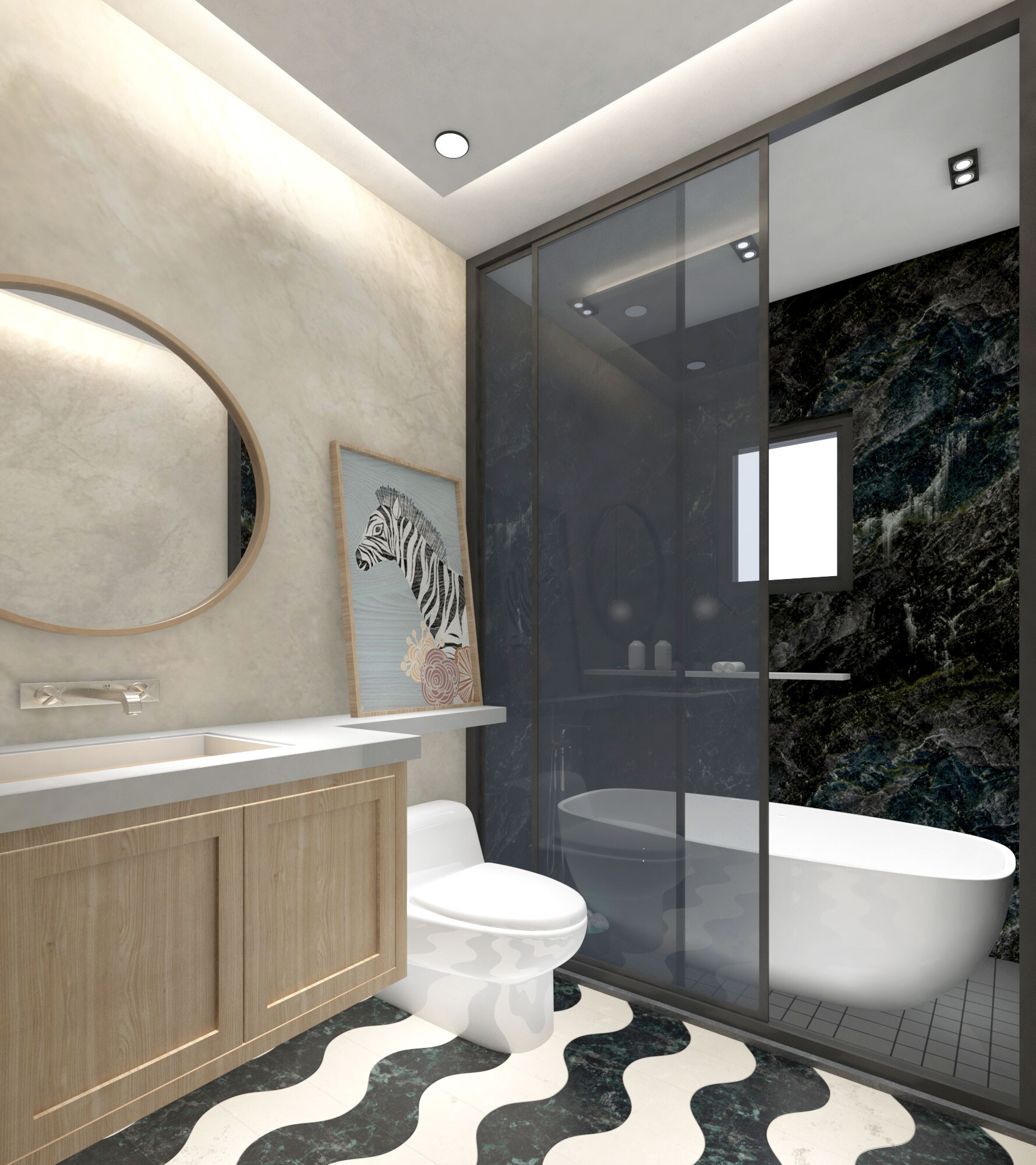 ArtStation - Bathroom Interior Rendering