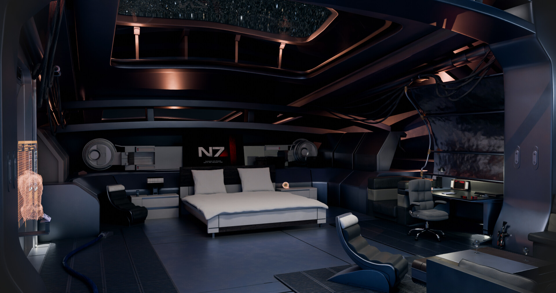 ArtStation - SSV Normandy SR-2 Captain's Cabin