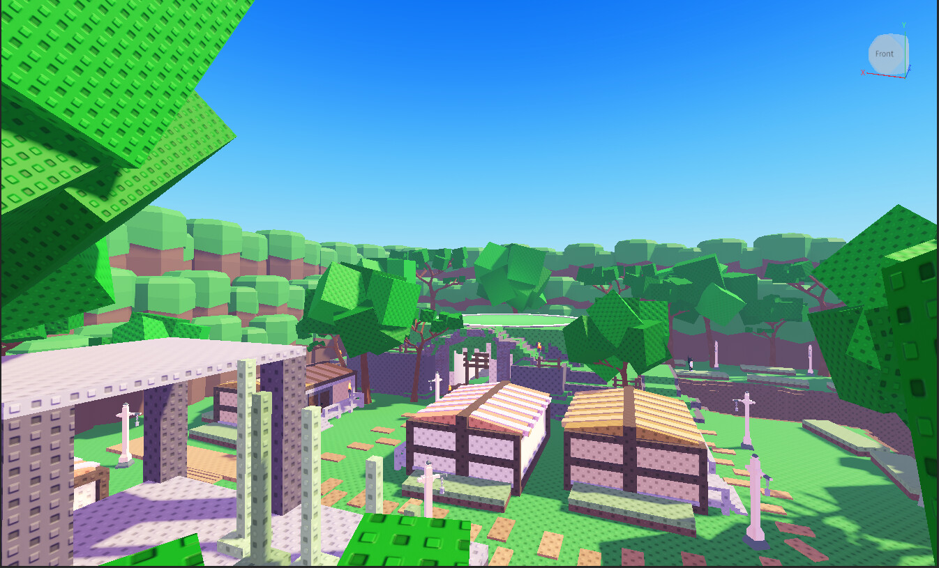 ArtStation - Low Poly Blocky Town