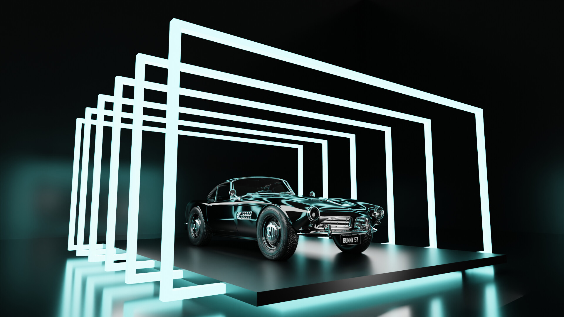 ArtStation - Neon Night Mercedes