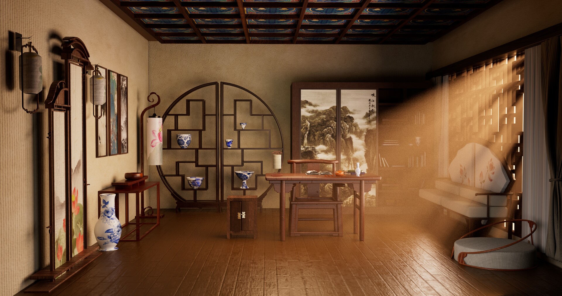 ArtStation - Ming Dinesty Style in Morden Time | 3D Modeling