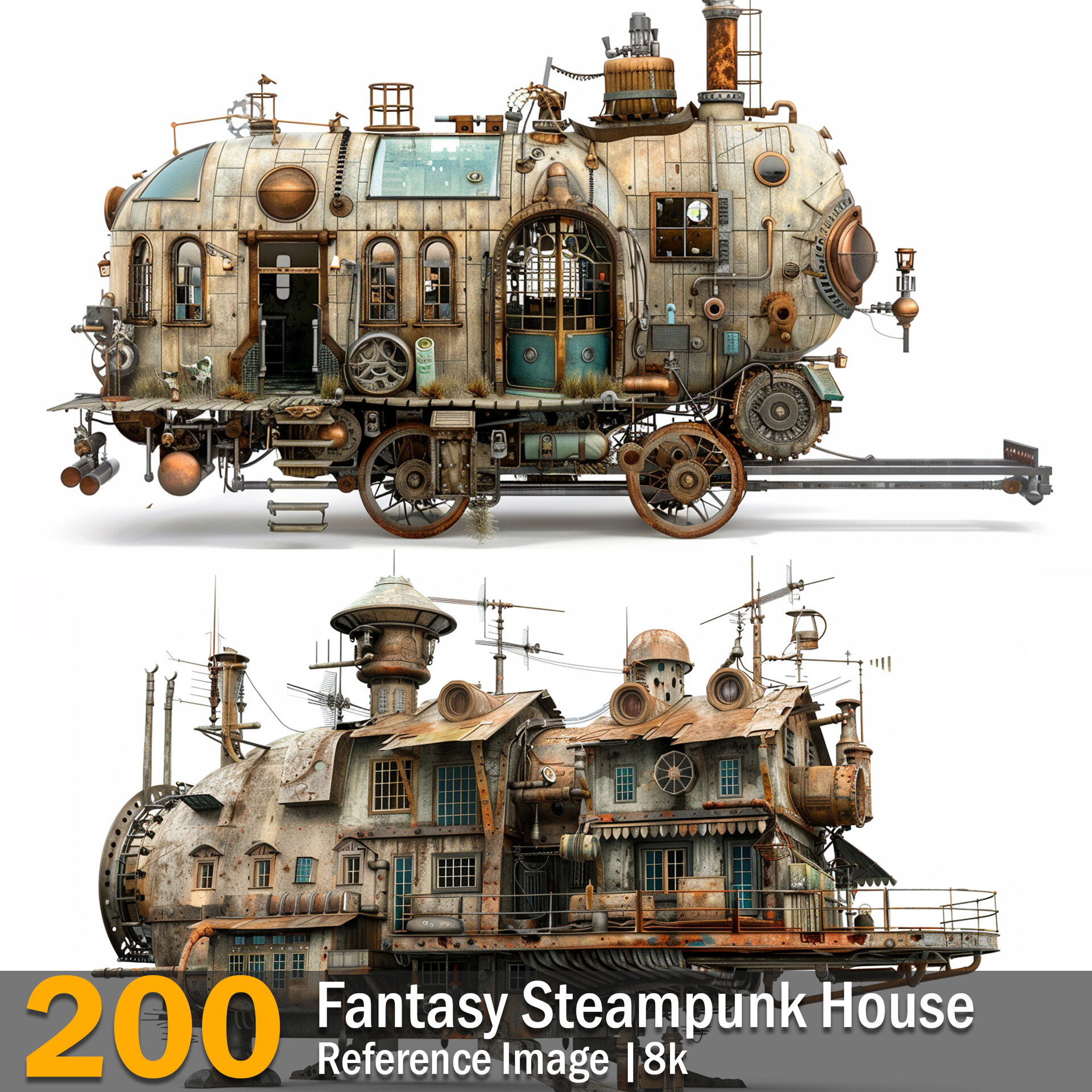 ArtStation - Fantasy Steampunk House | Reference Images | 8K