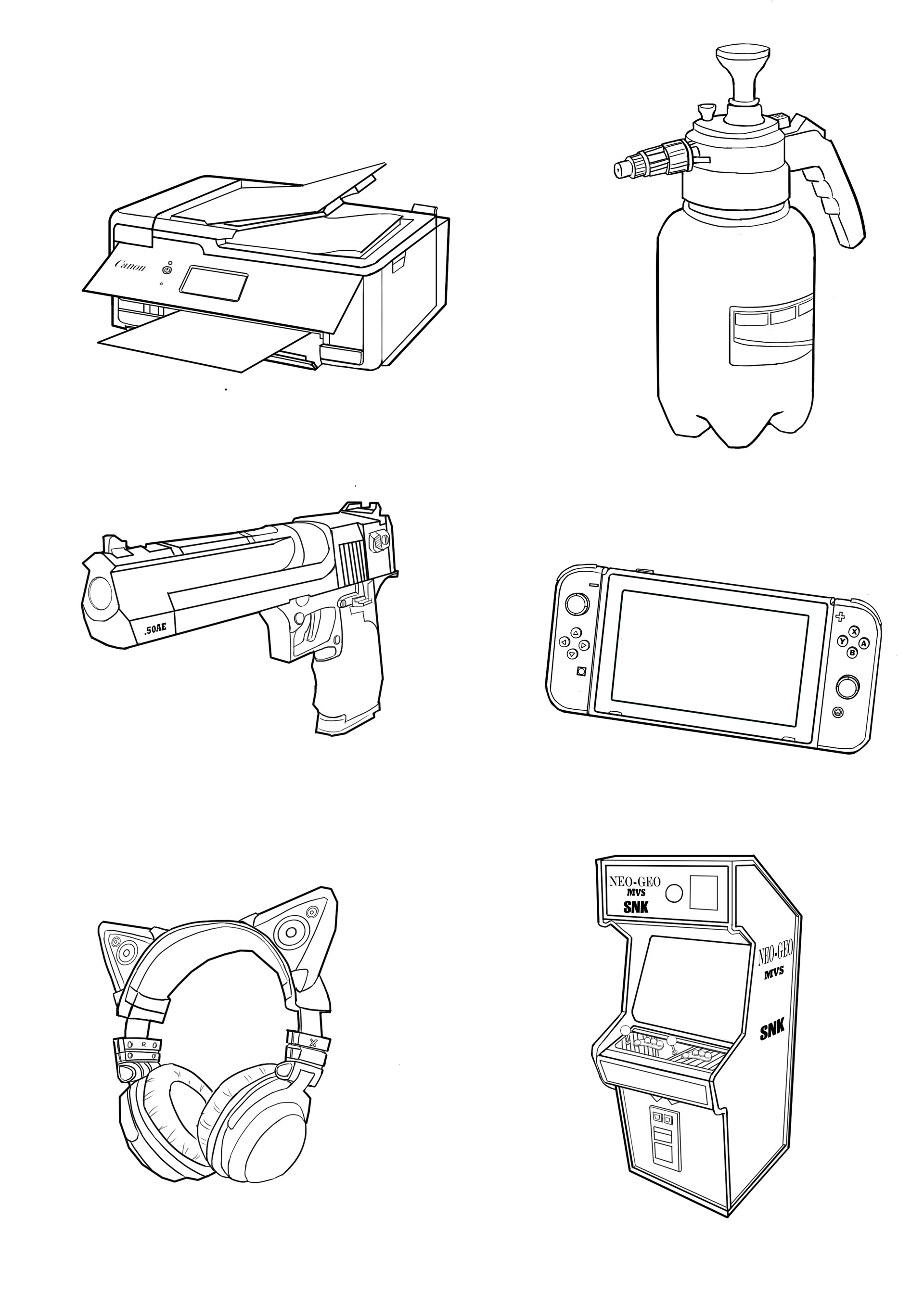 ArtStation - Props visual drawing practices🎮