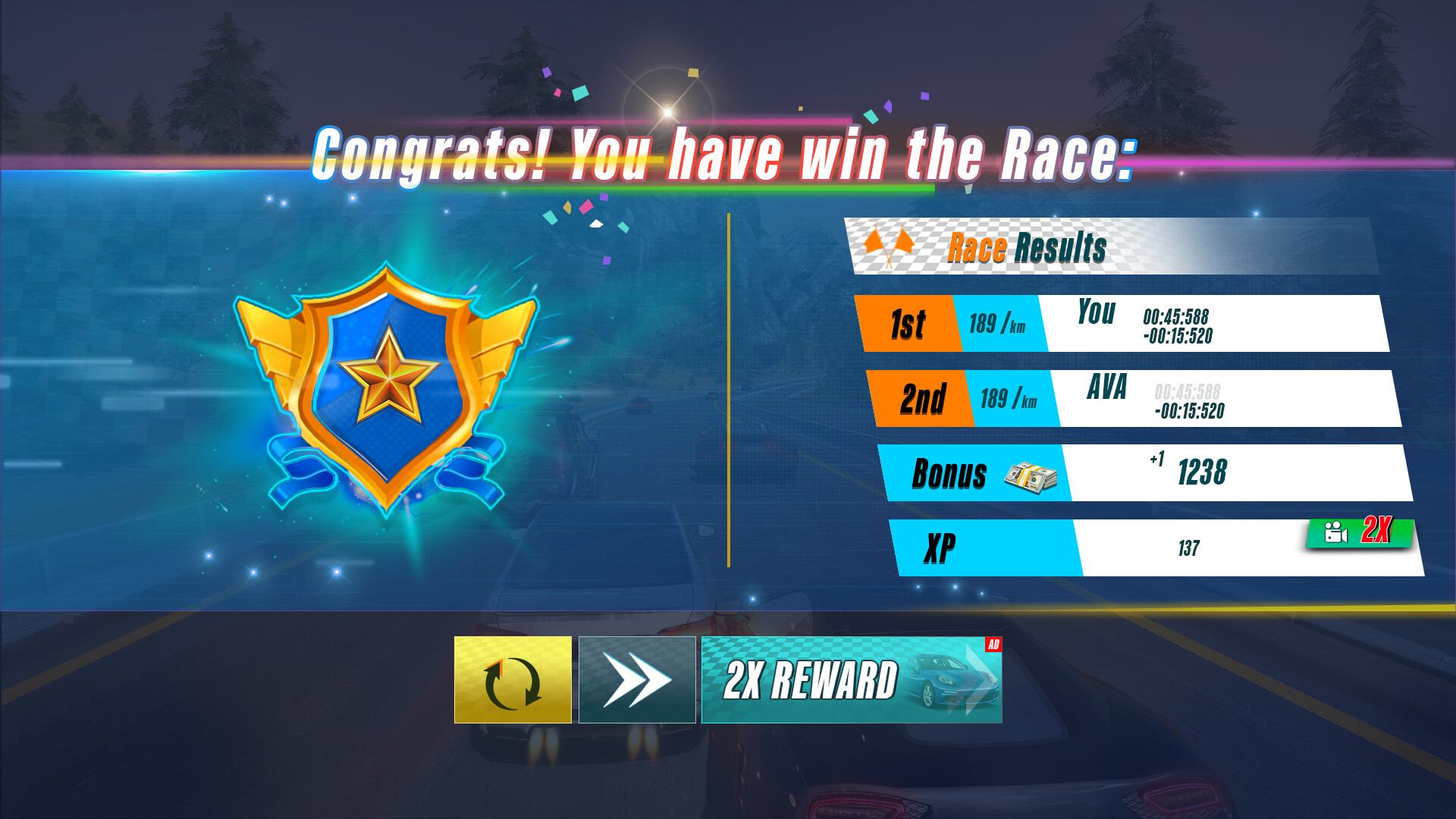 Hasnain Rafiq - Racing Game UI Design