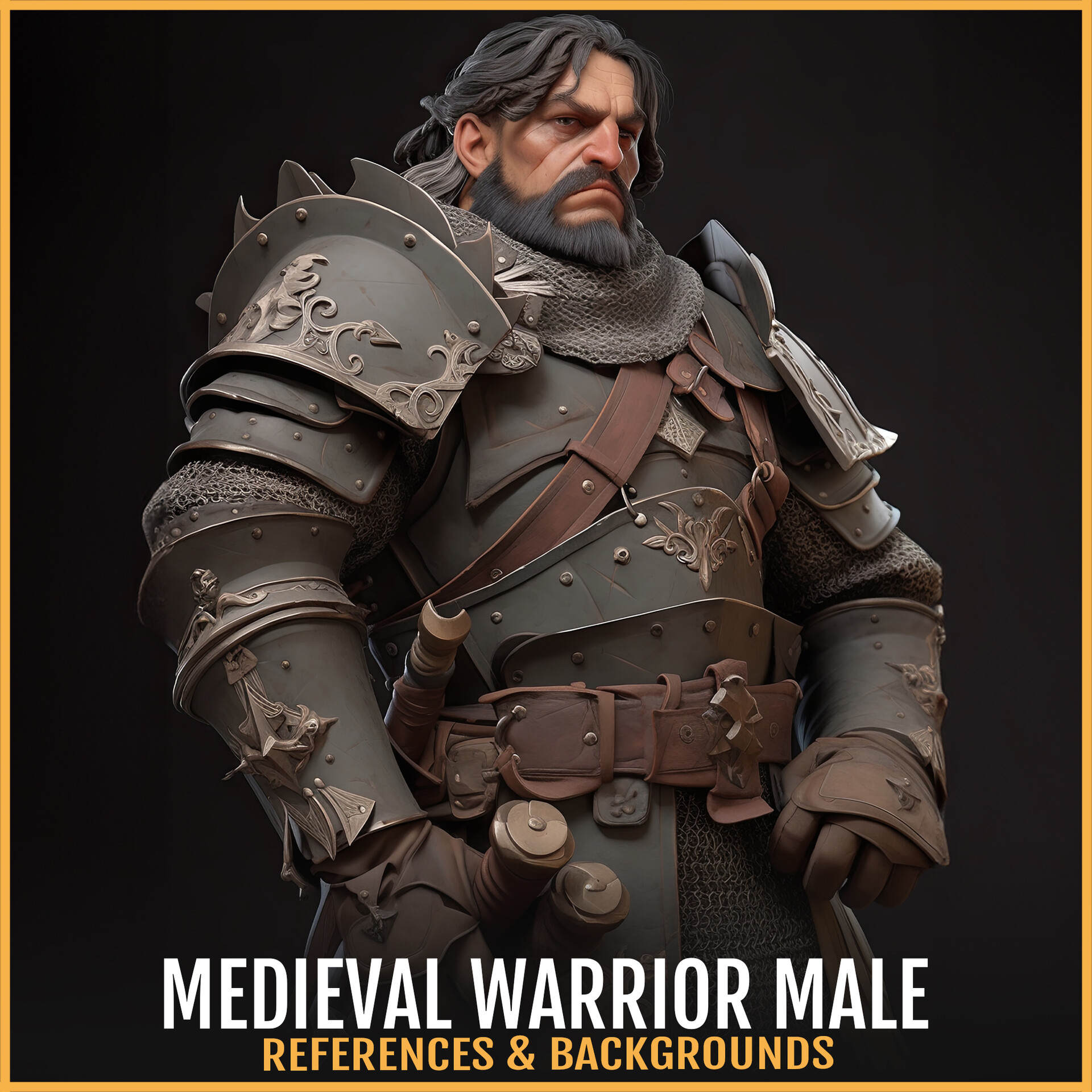 ArtStation - 505 Medieval Warrior male