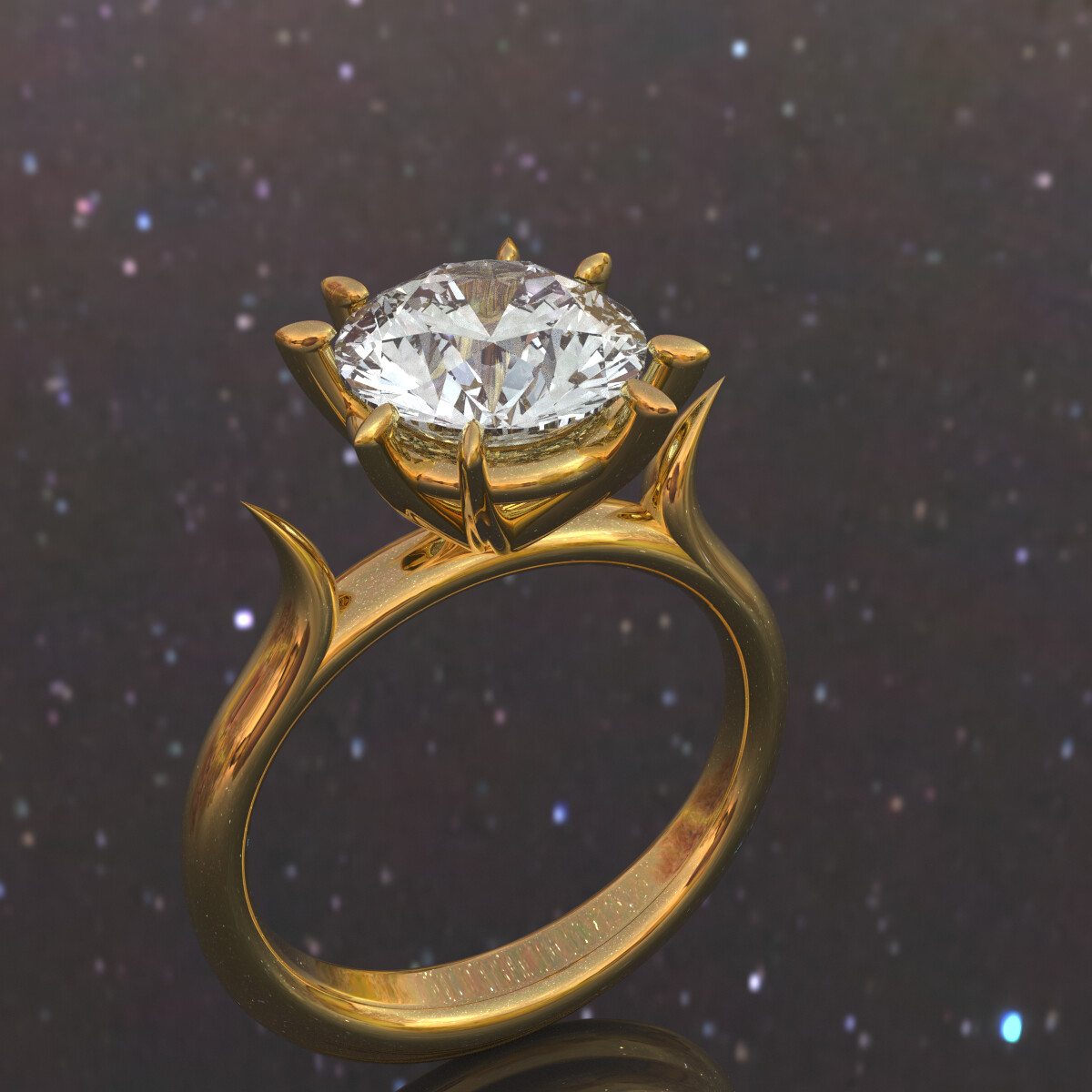 ArtStation - Ring with Diamonds