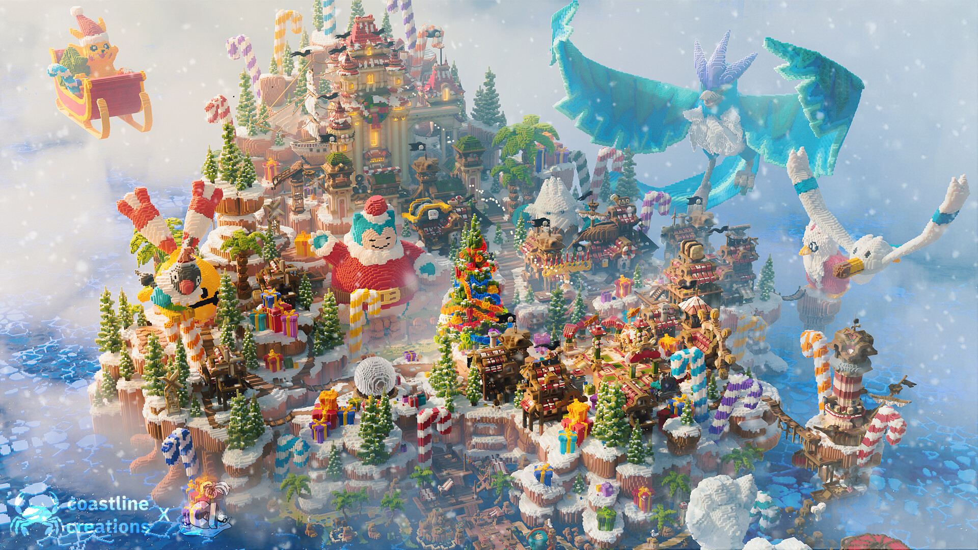 ArtStation - Frosted Pirate Cove: A Winter Pixelmon Wonderland