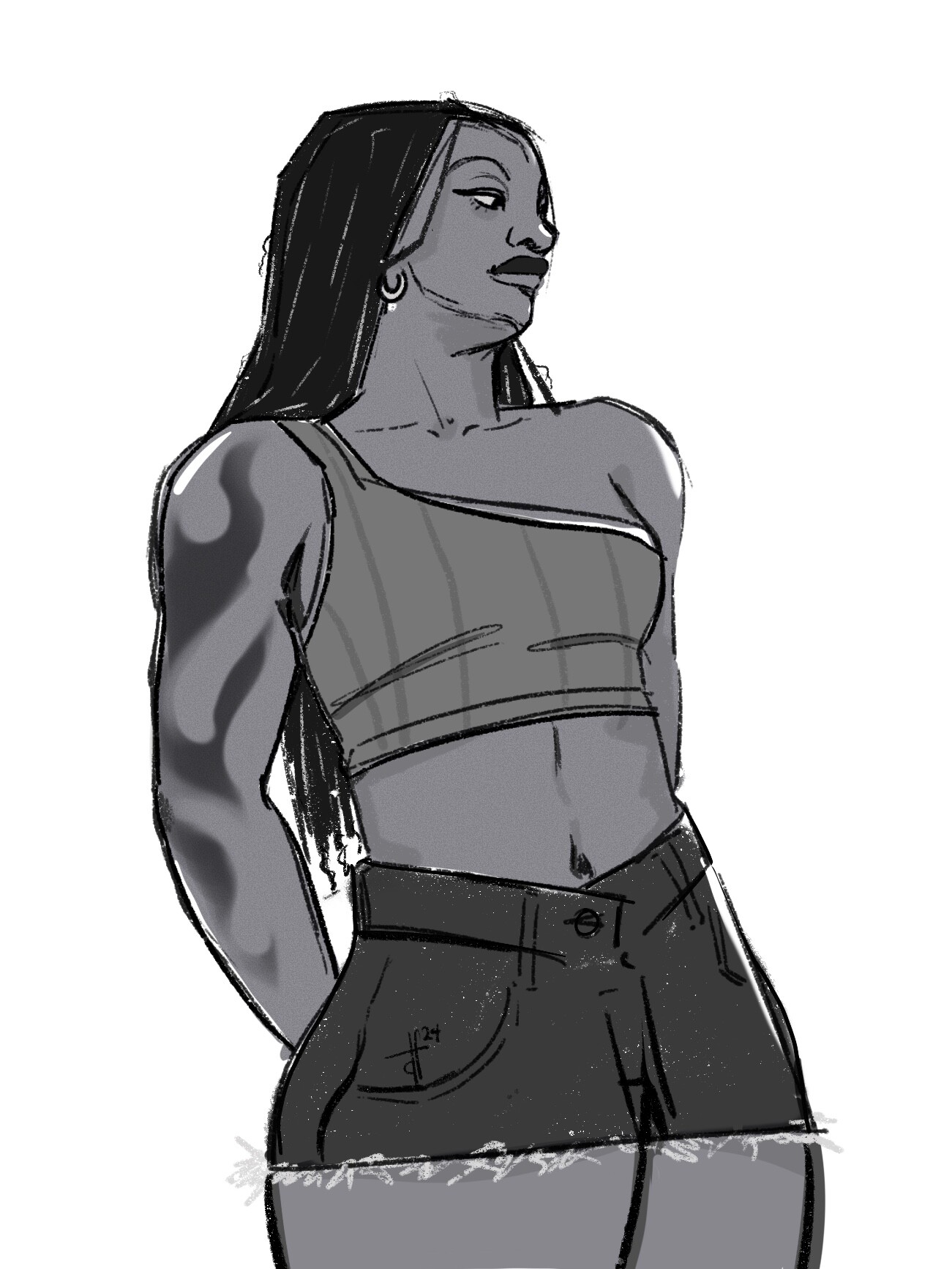 ArtStation - My B&W sketch compilation