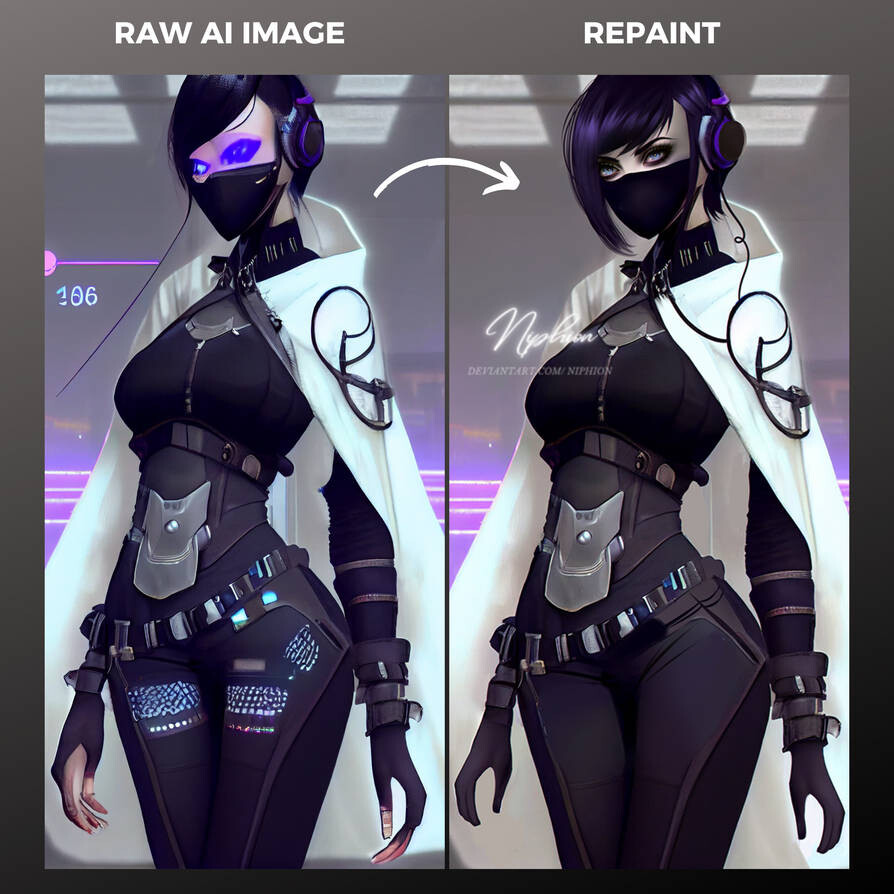 Niphion - Raw AI vs my edit and repaint