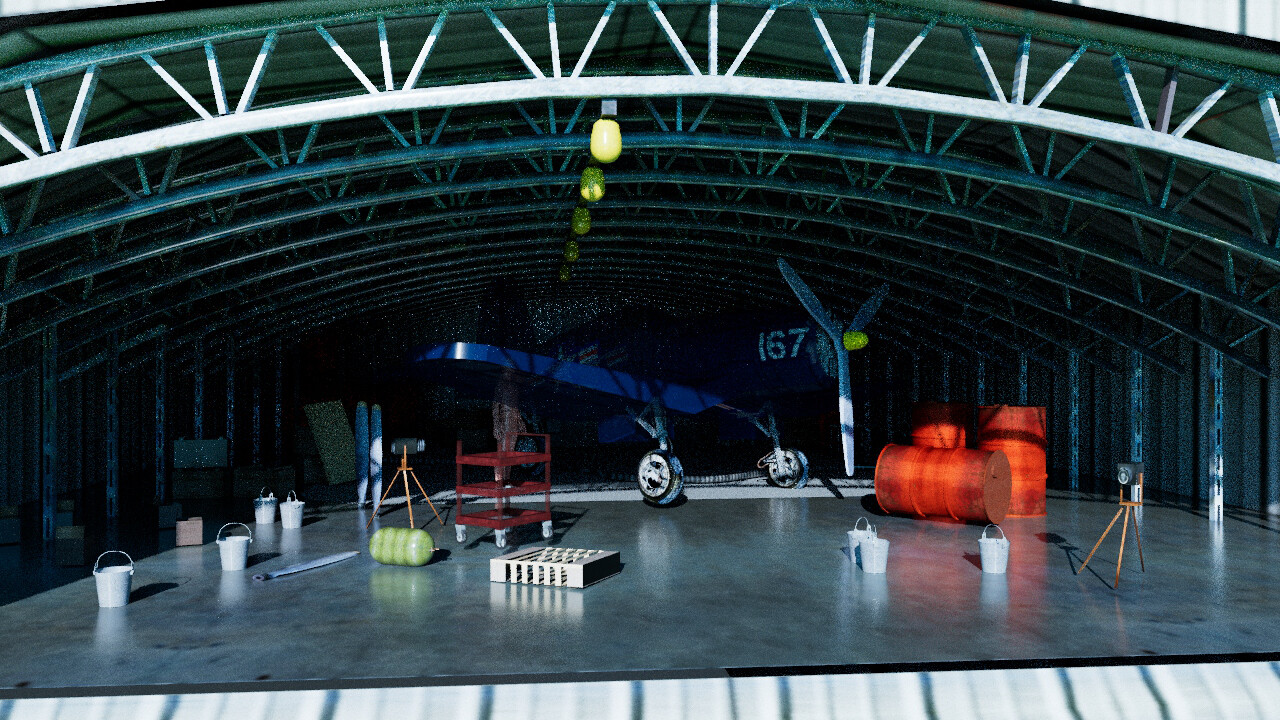 ArtStation - Voight F4U Corsair in Hangar 1