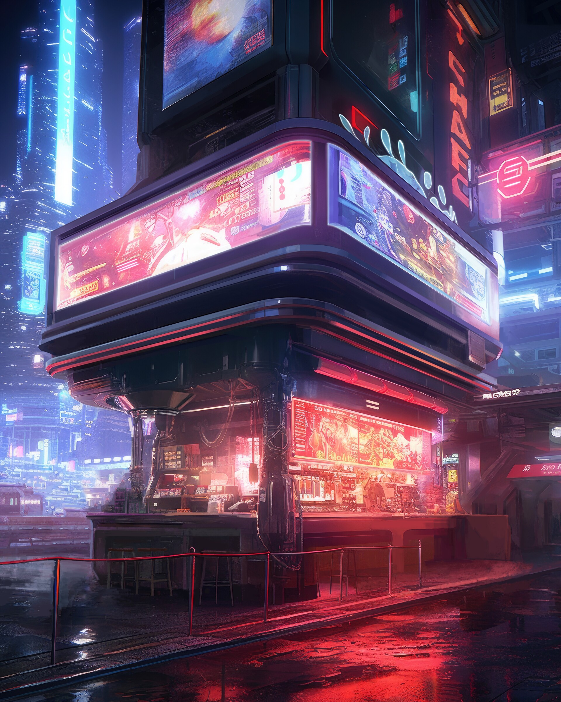 ArtStation - Neon Snack Shack