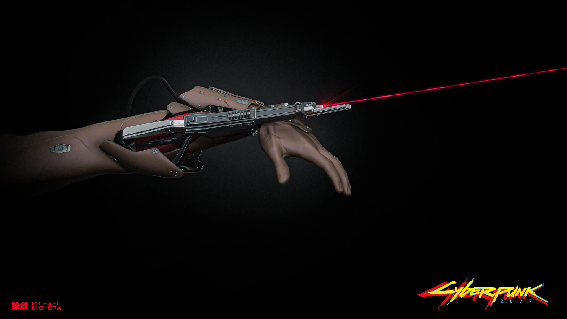 Michael Michera - Cyberware Rail Gun Weapon System for Cyberpunk 2077 ...