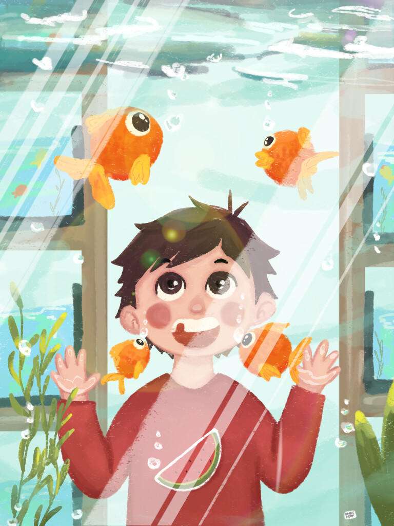 ArtStation - Boy and Fish