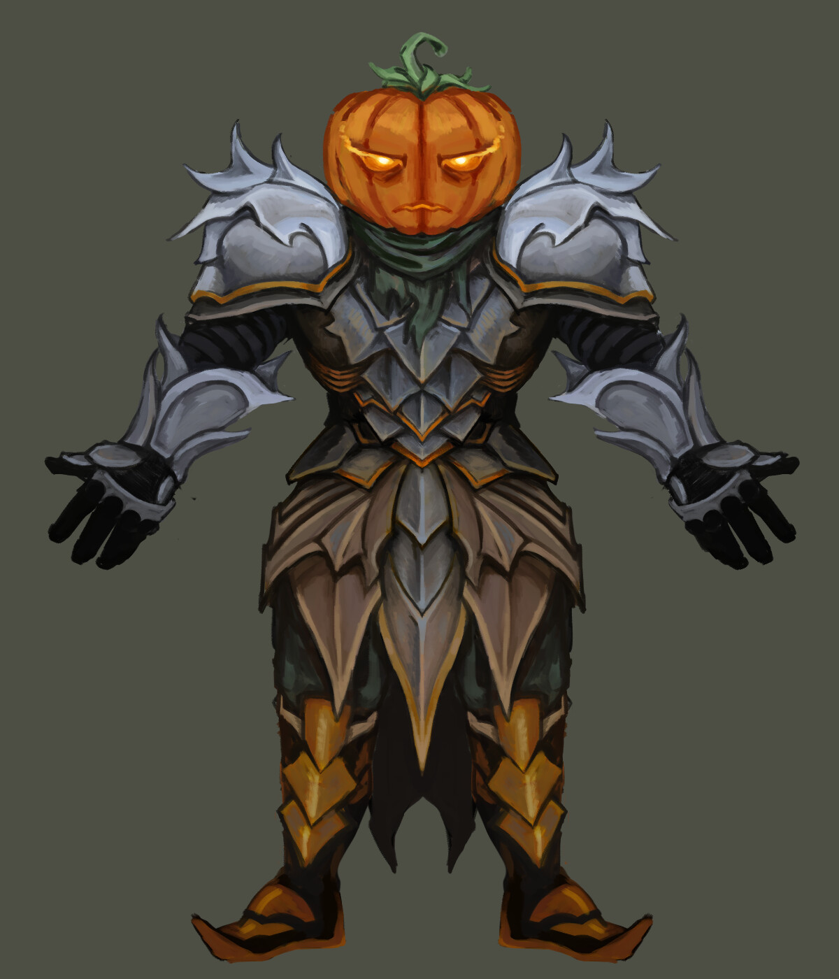 ArtStation - Pumpkin Guardian concept sketch