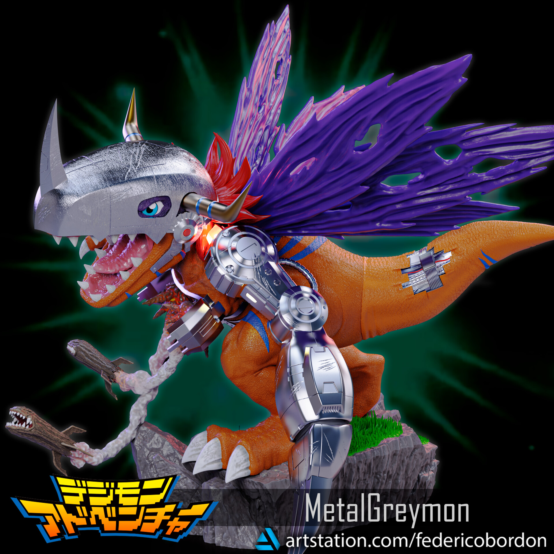 Federico Bordon - METALGREYMON fanart (digimon)