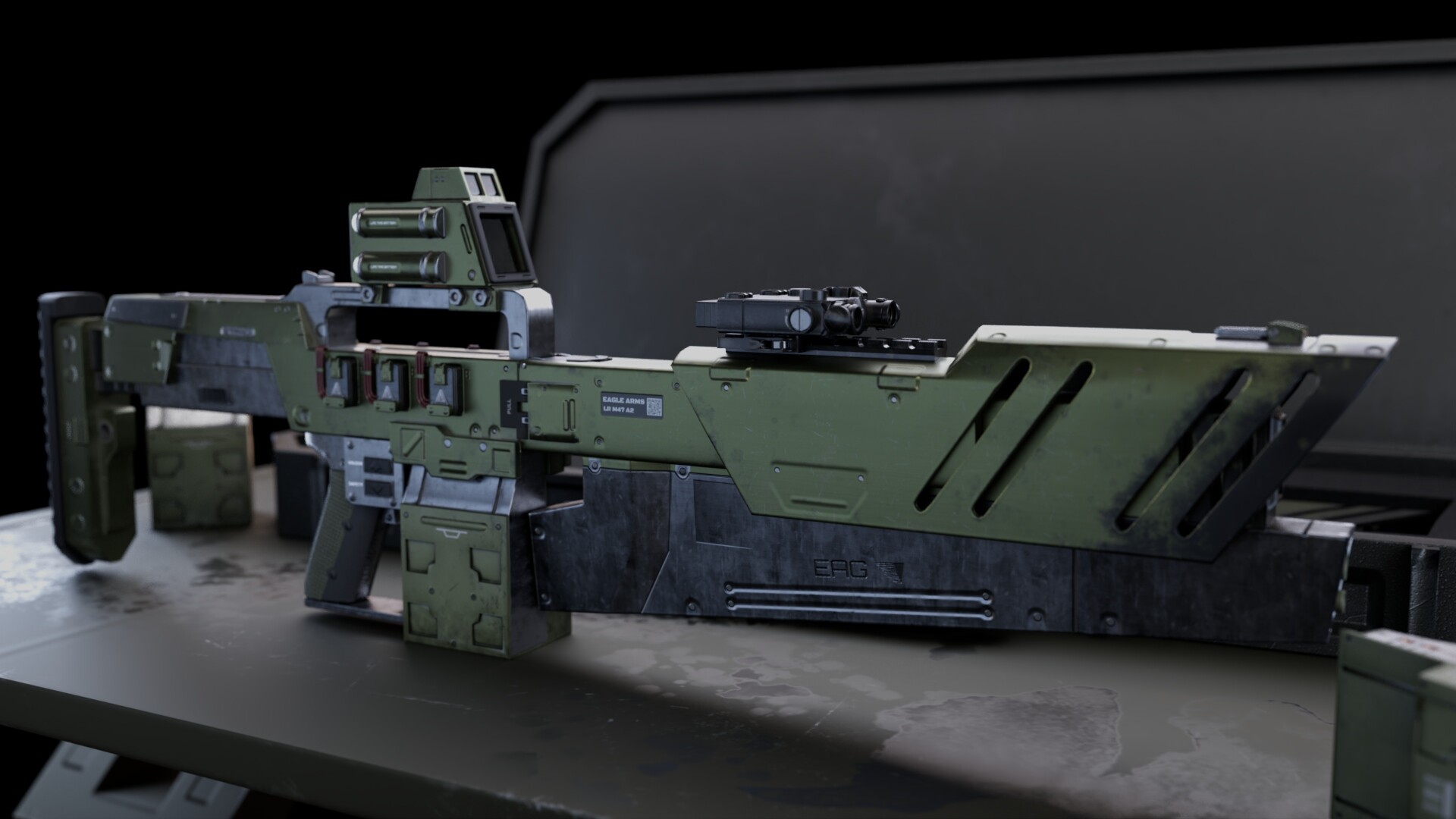 ArtStation - Laser Rifle - M47 A2