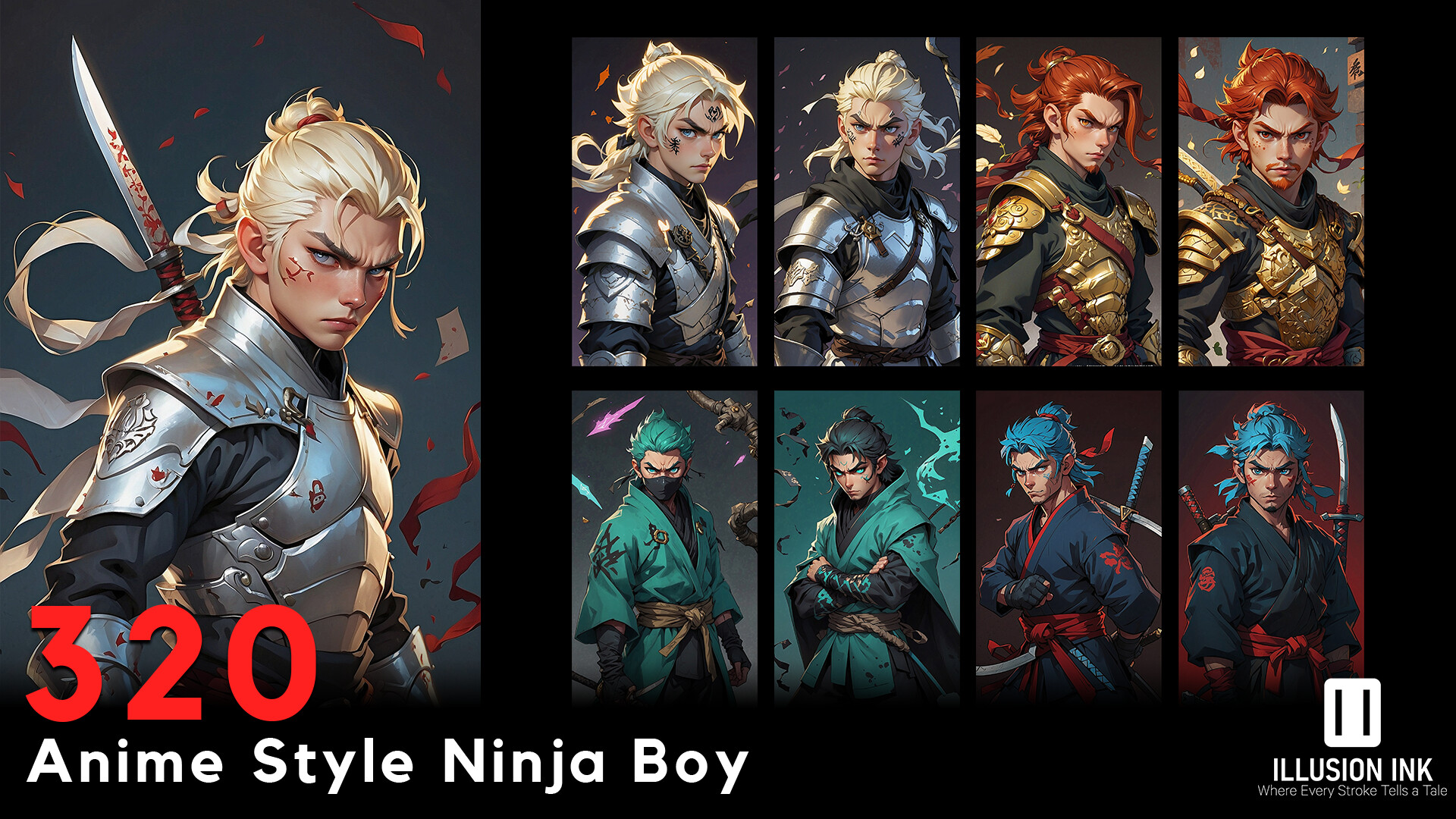 ILLUSION INK - 320 Anime Style Ninja Boy | 8K