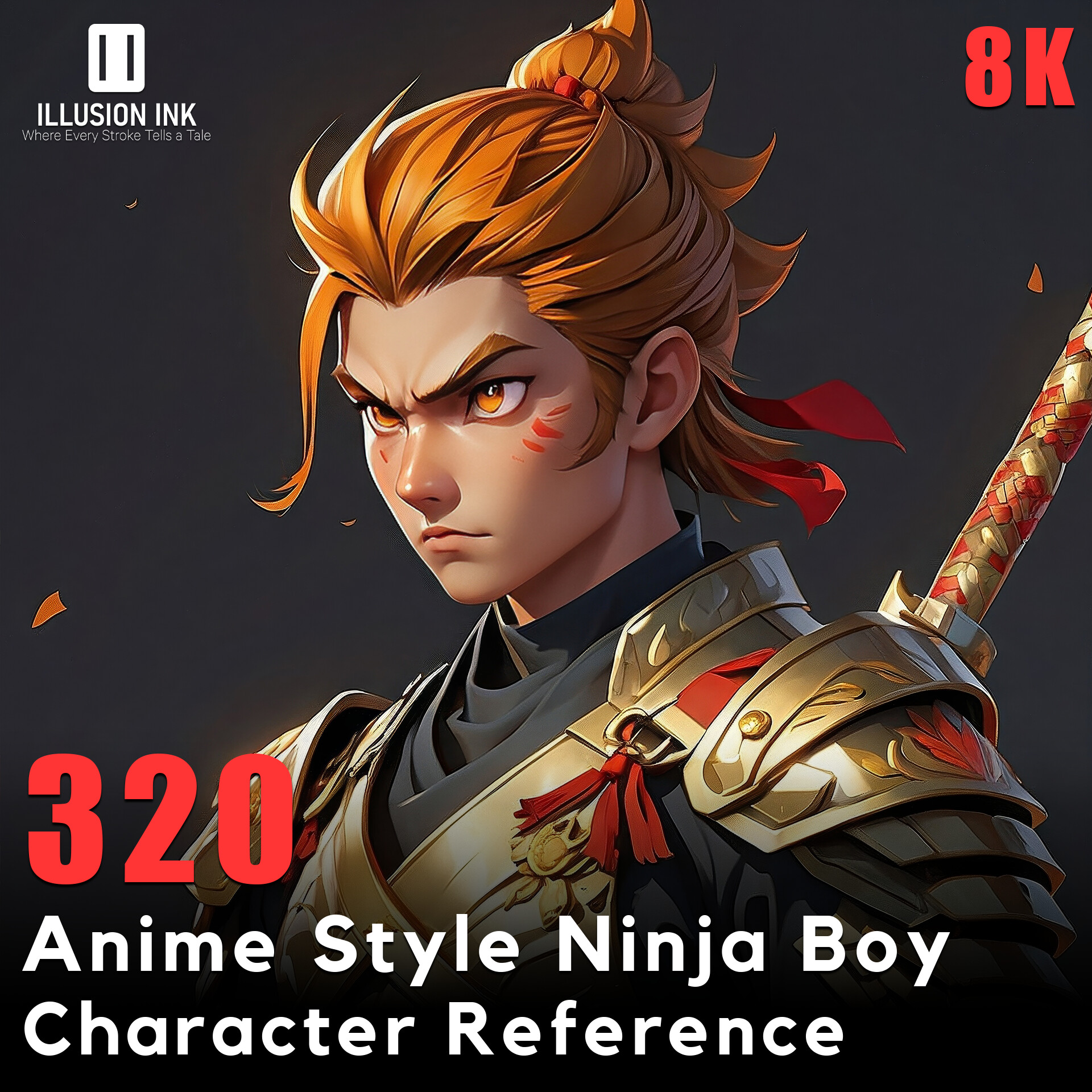 ILLUSION INK - 320 Anime Style Ninja Boy | 8K
