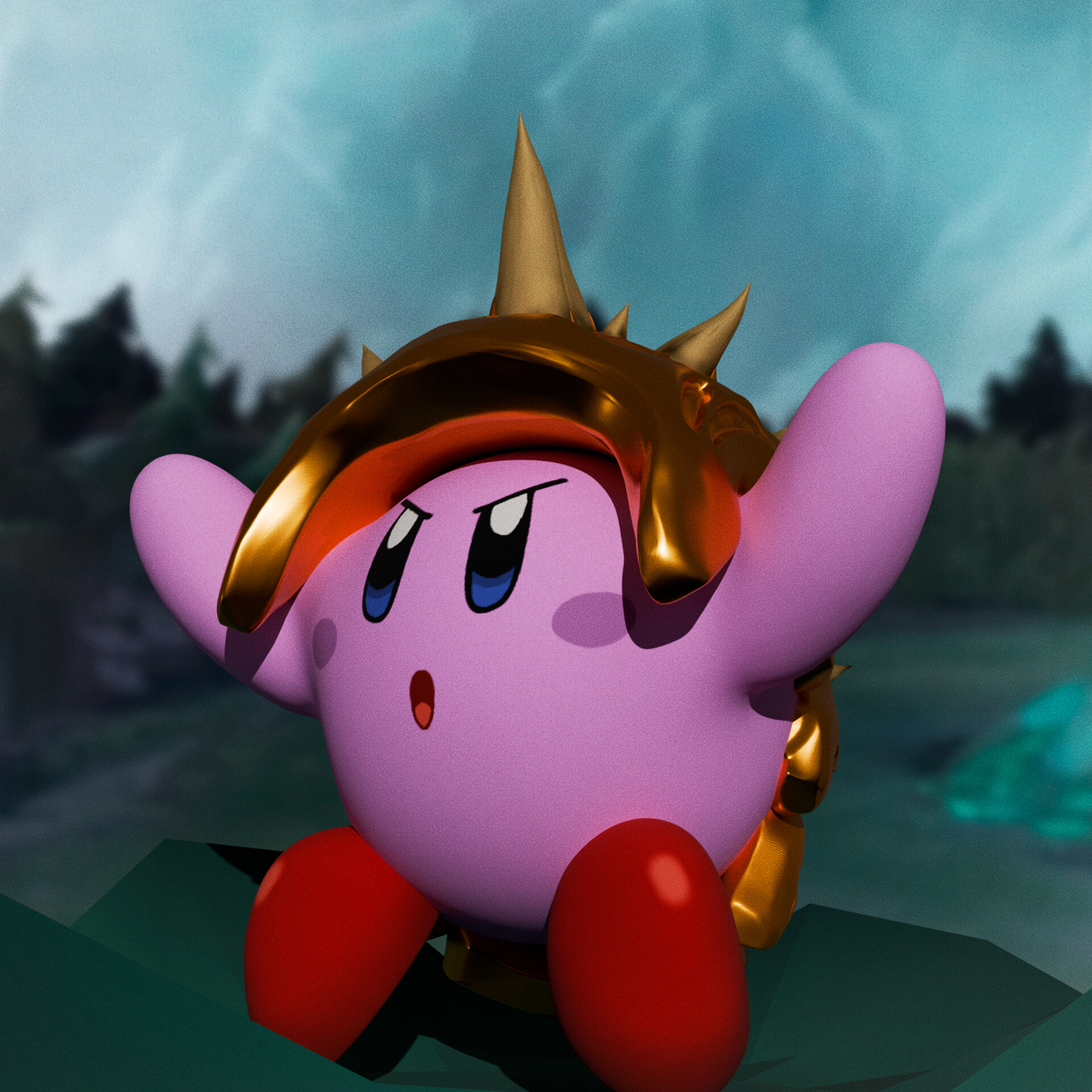 ArtStation - Kirby + Rammus fan art