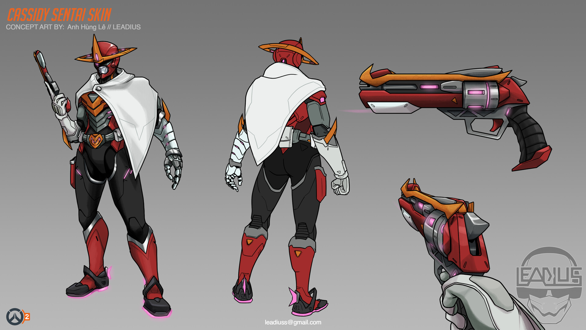 Leadius - Overwatch X Sentai Skins - Concept Art