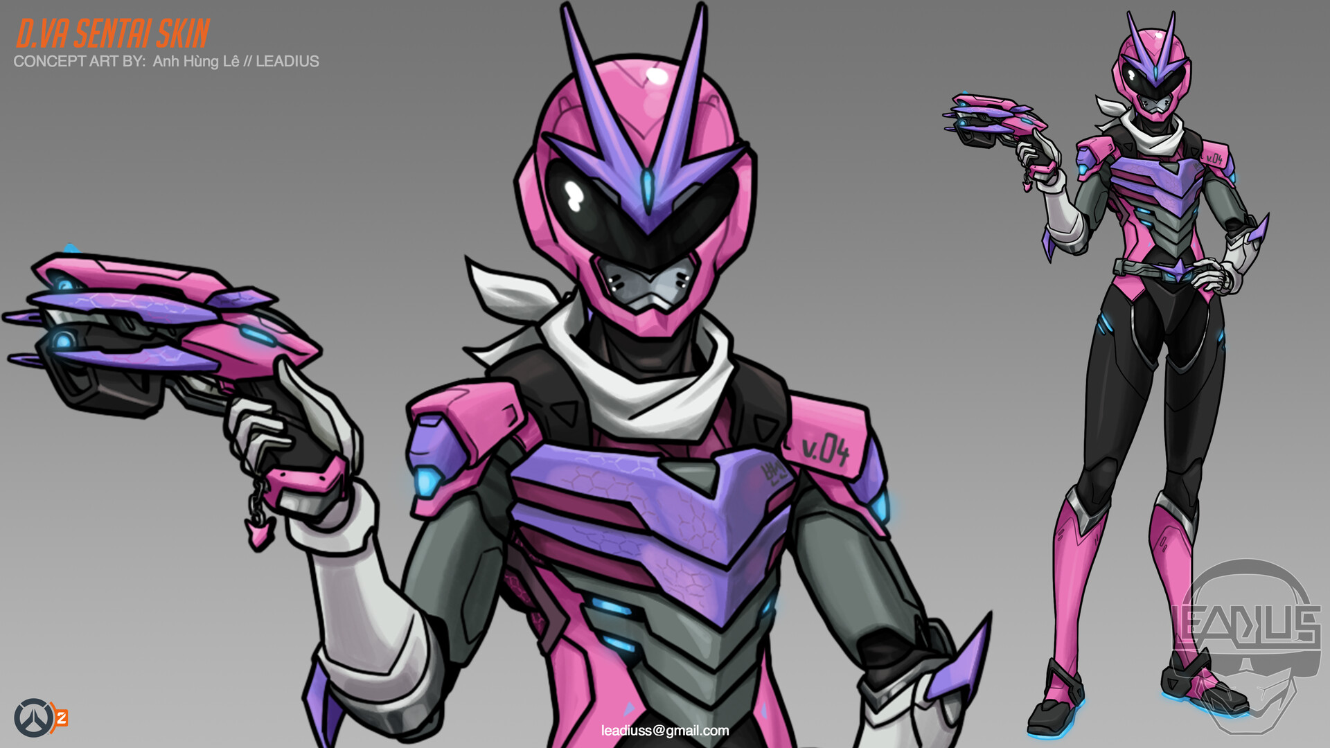 Leadius - Overwatch X Sentai Skins - Concept Art