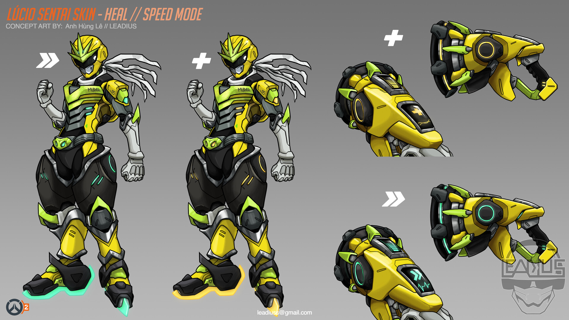 Leadius - Overwatch X Sentai Skins - Concept Art