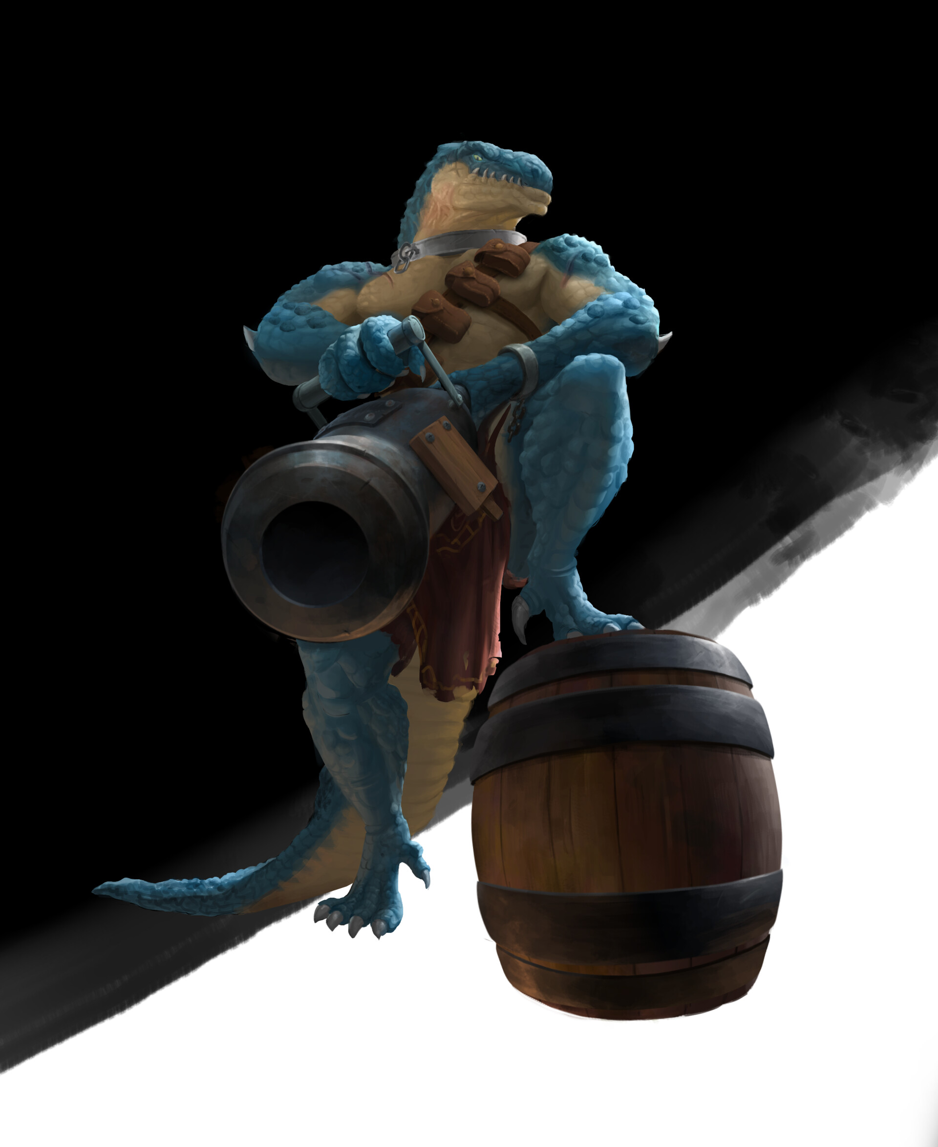 ArtStation - Lizardfolk Iruxi The Pirate Gunslinger Lizardfolk - Iruxi