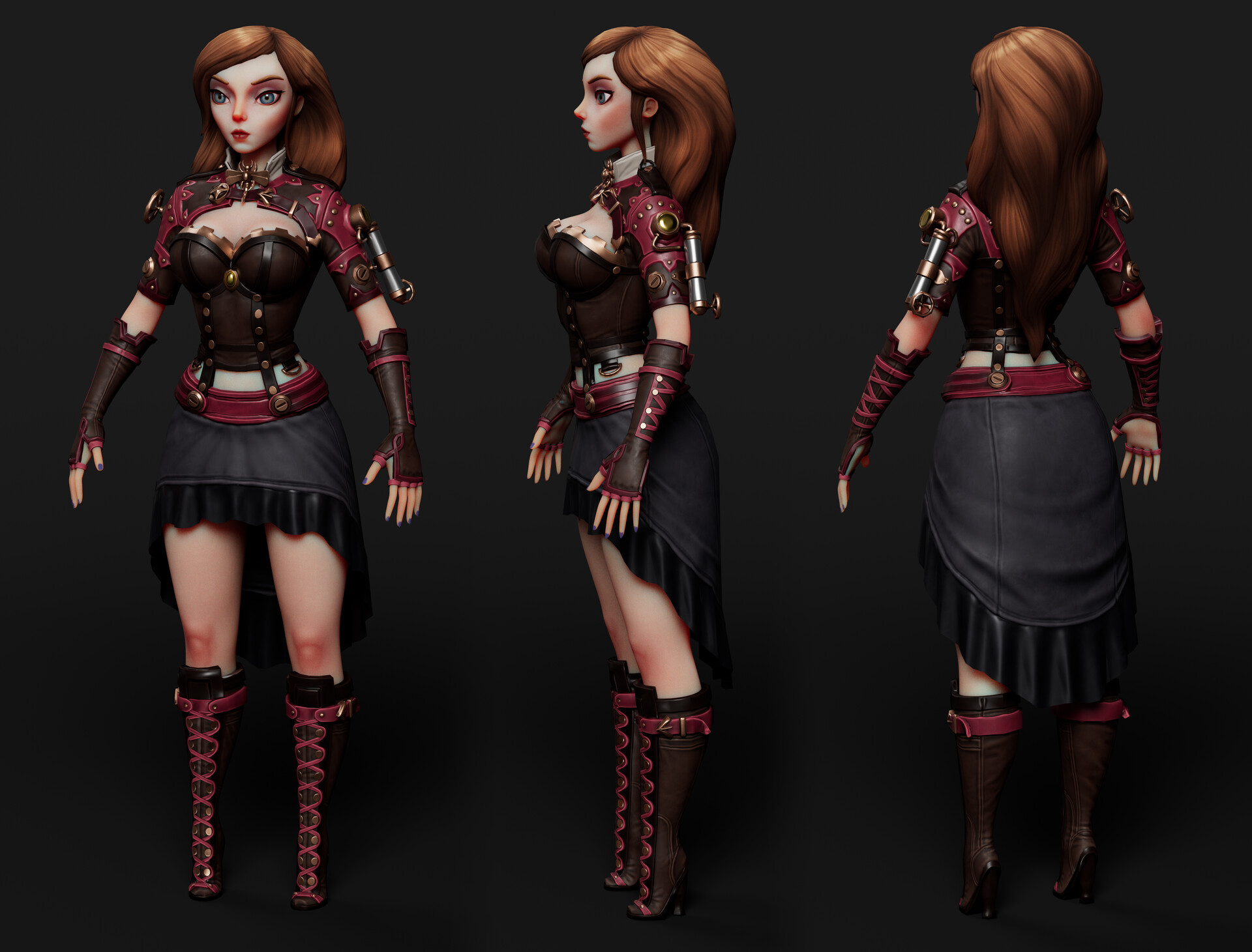 ArtStation - SteamBandits SteamPunk Outfit